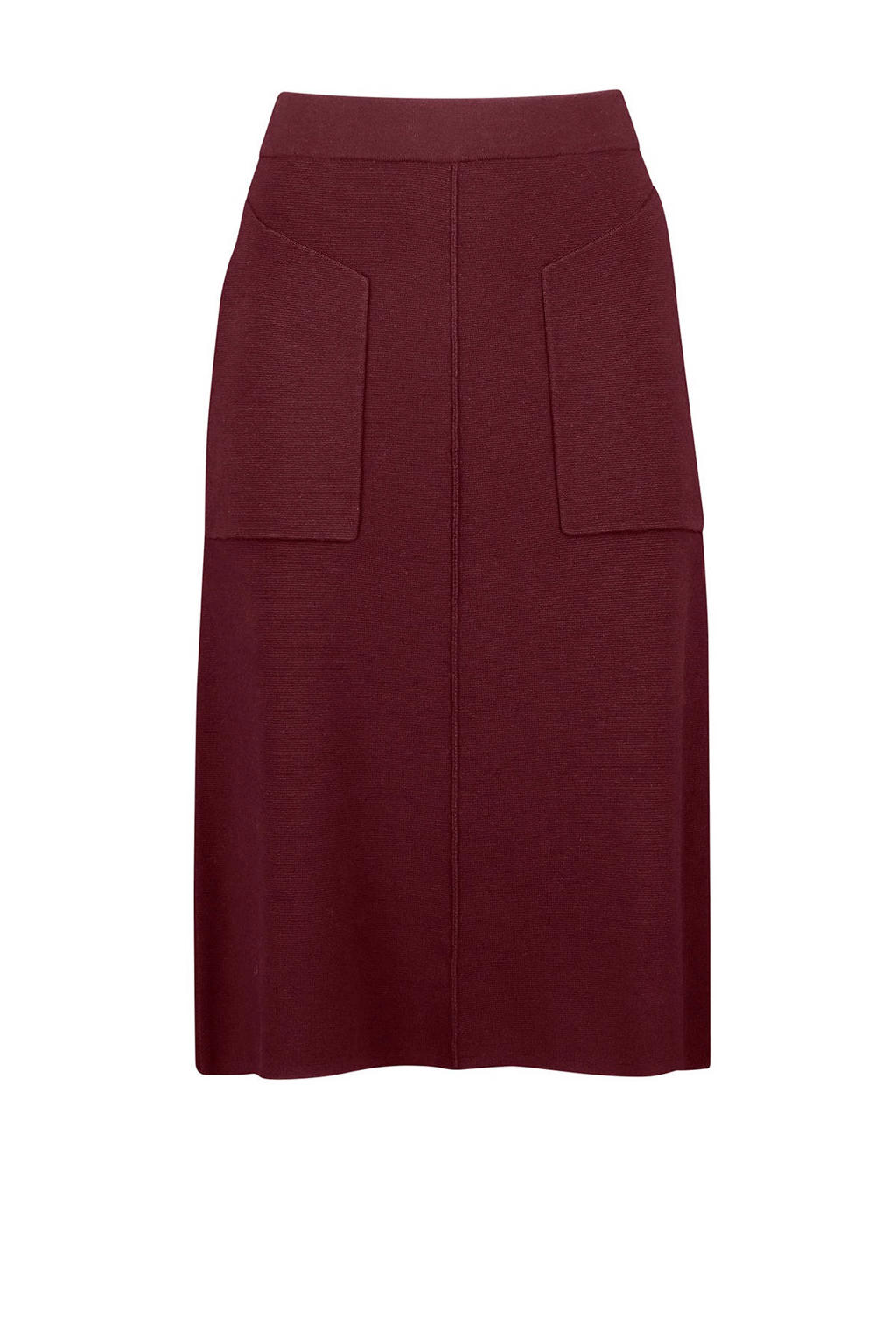 Expresso fijngebreide A-lijn rok bordeaux | wehkamp