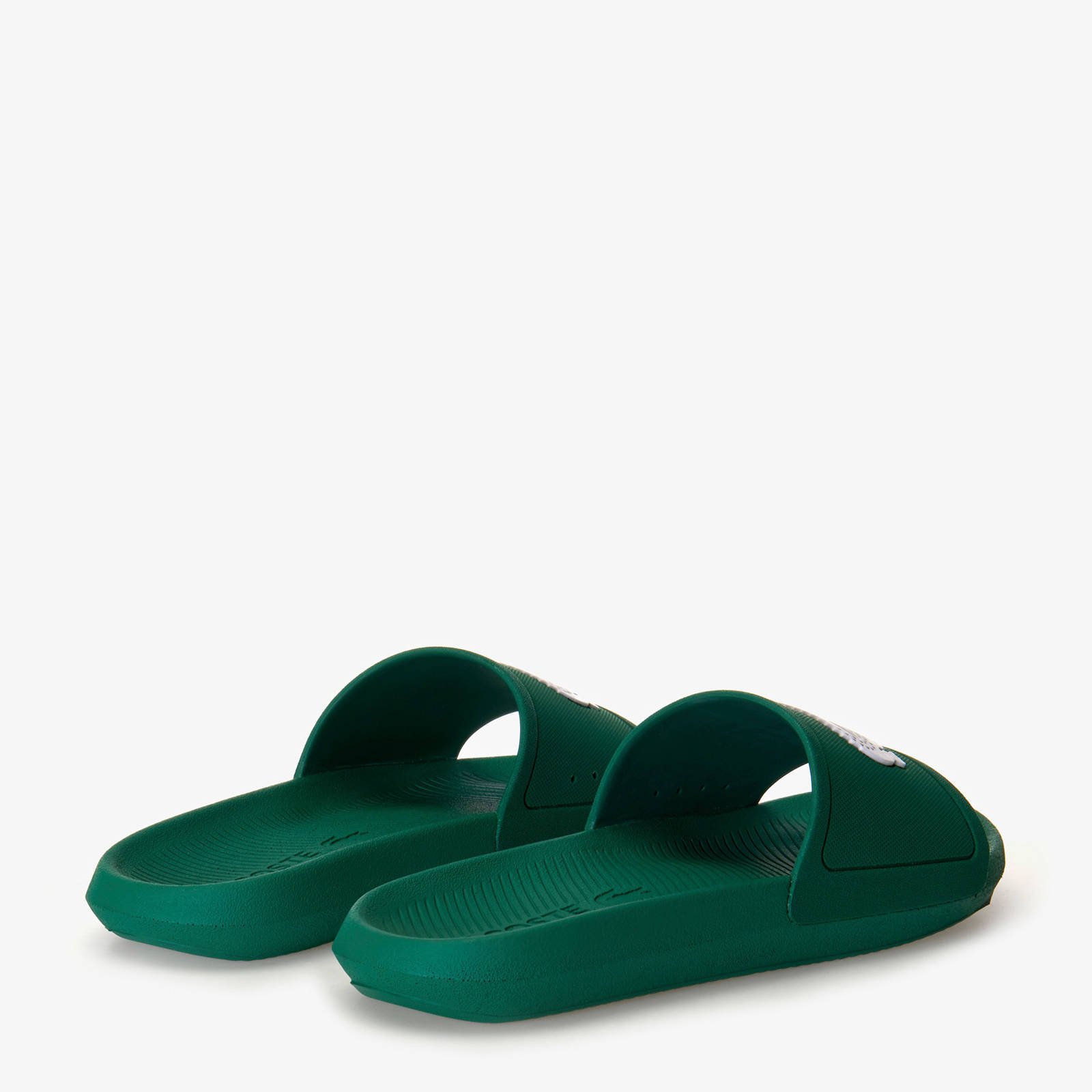 Lacoste Croco Slide 119 badslippers groen/wit | wehkamp
