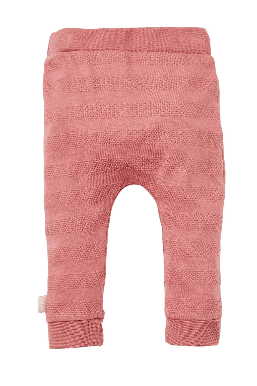 LEVV baby gestreepte regular fit broek oudroze | wehkamp