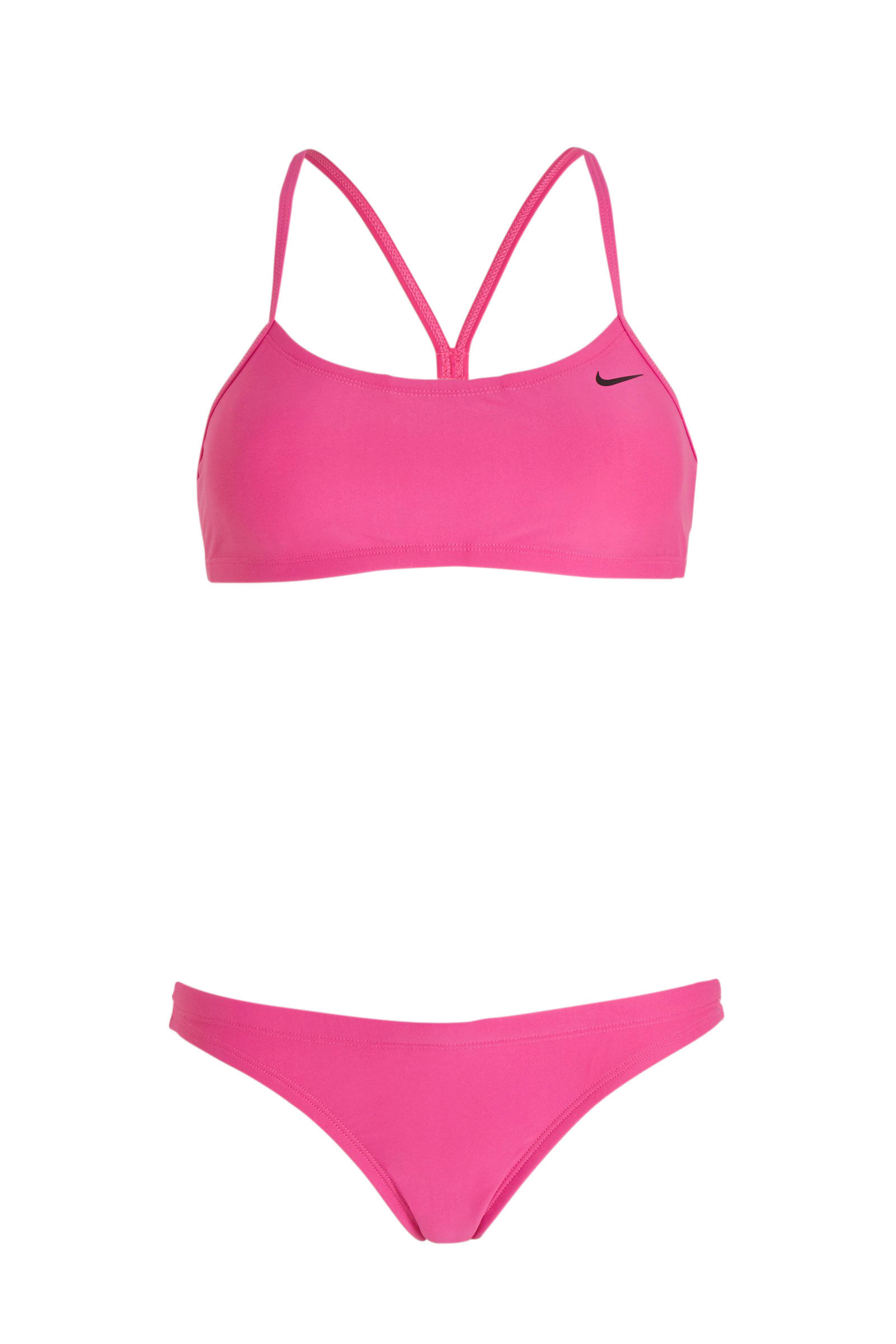 Nike crop bikini roze | wehkamp