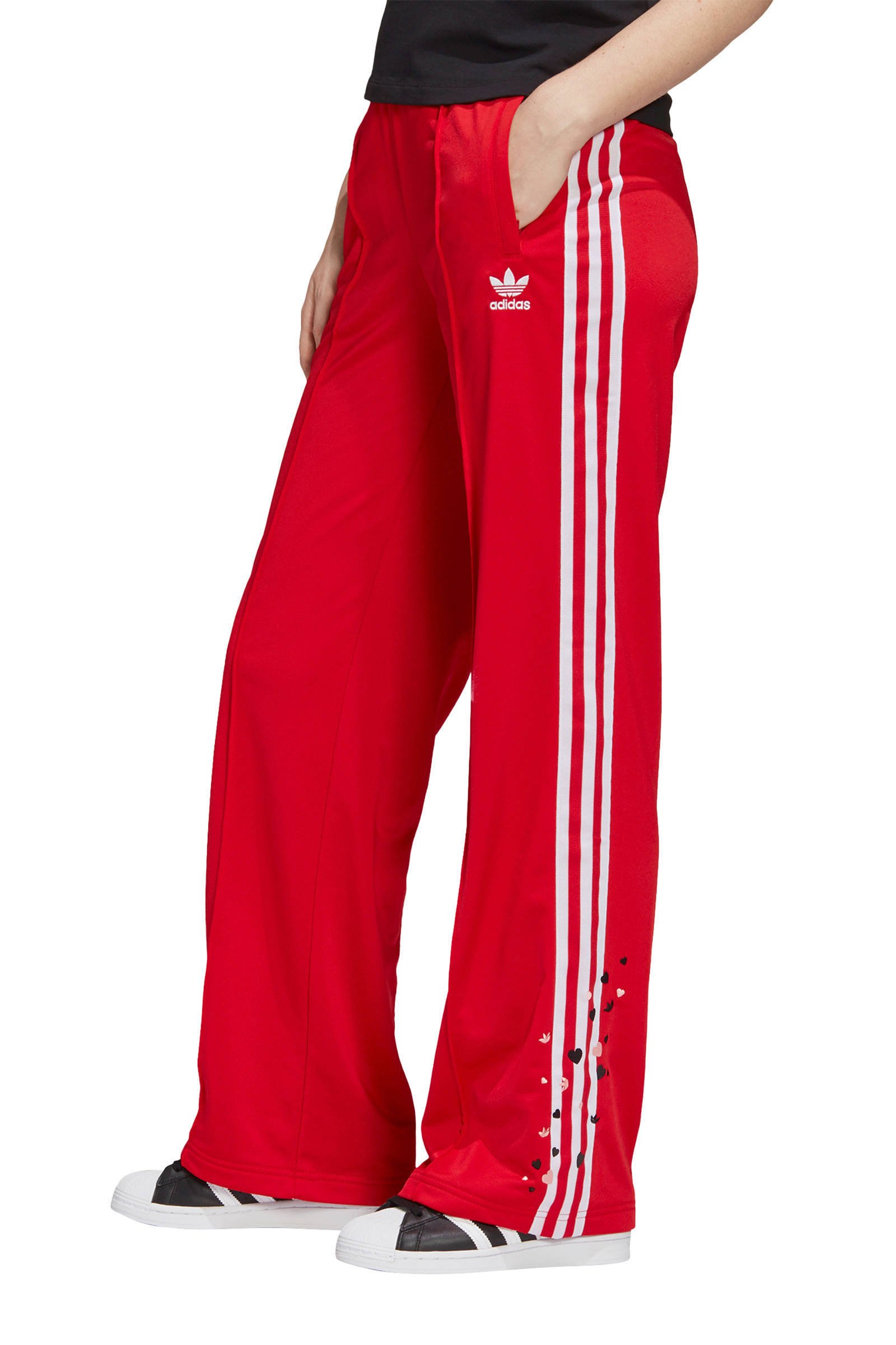 adidas Originals Valentine's Day trainingsbroek rood/wit | wehkamp