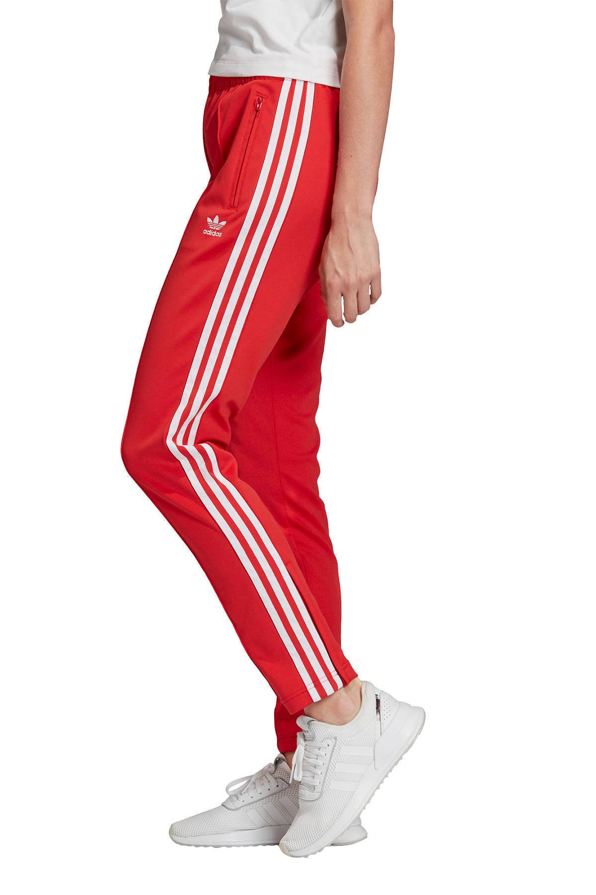 adidas Originals Adicolor trainingsbroek rood | wehkamp