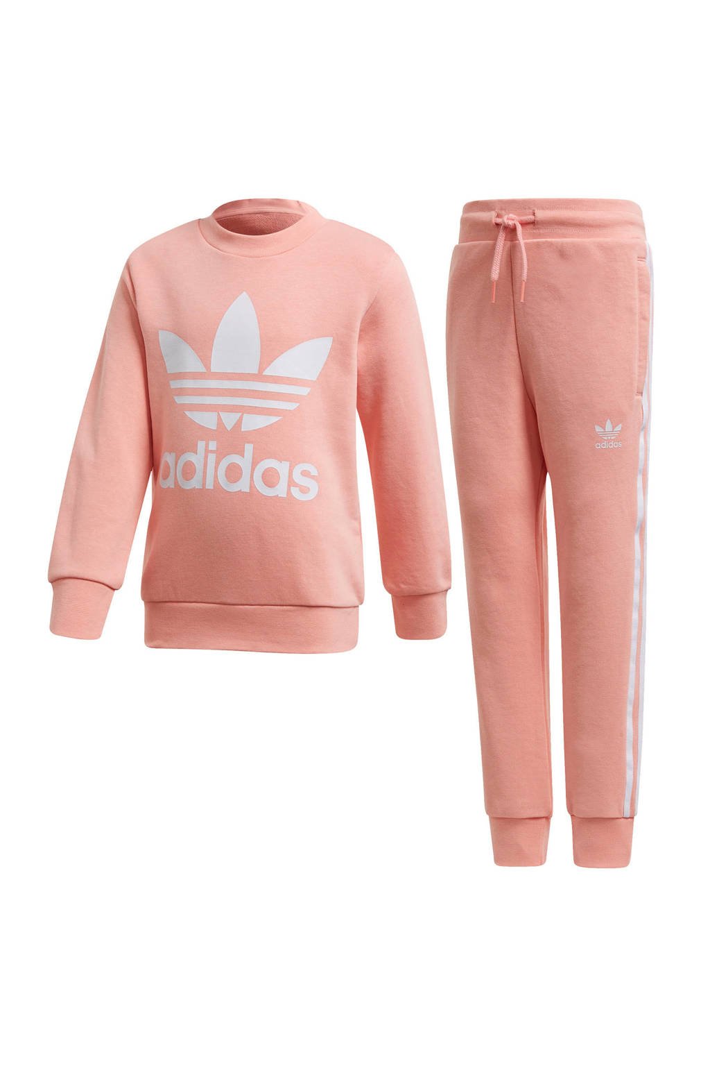 adidas Originals joggingpak lichtroze/wit | wehkamp