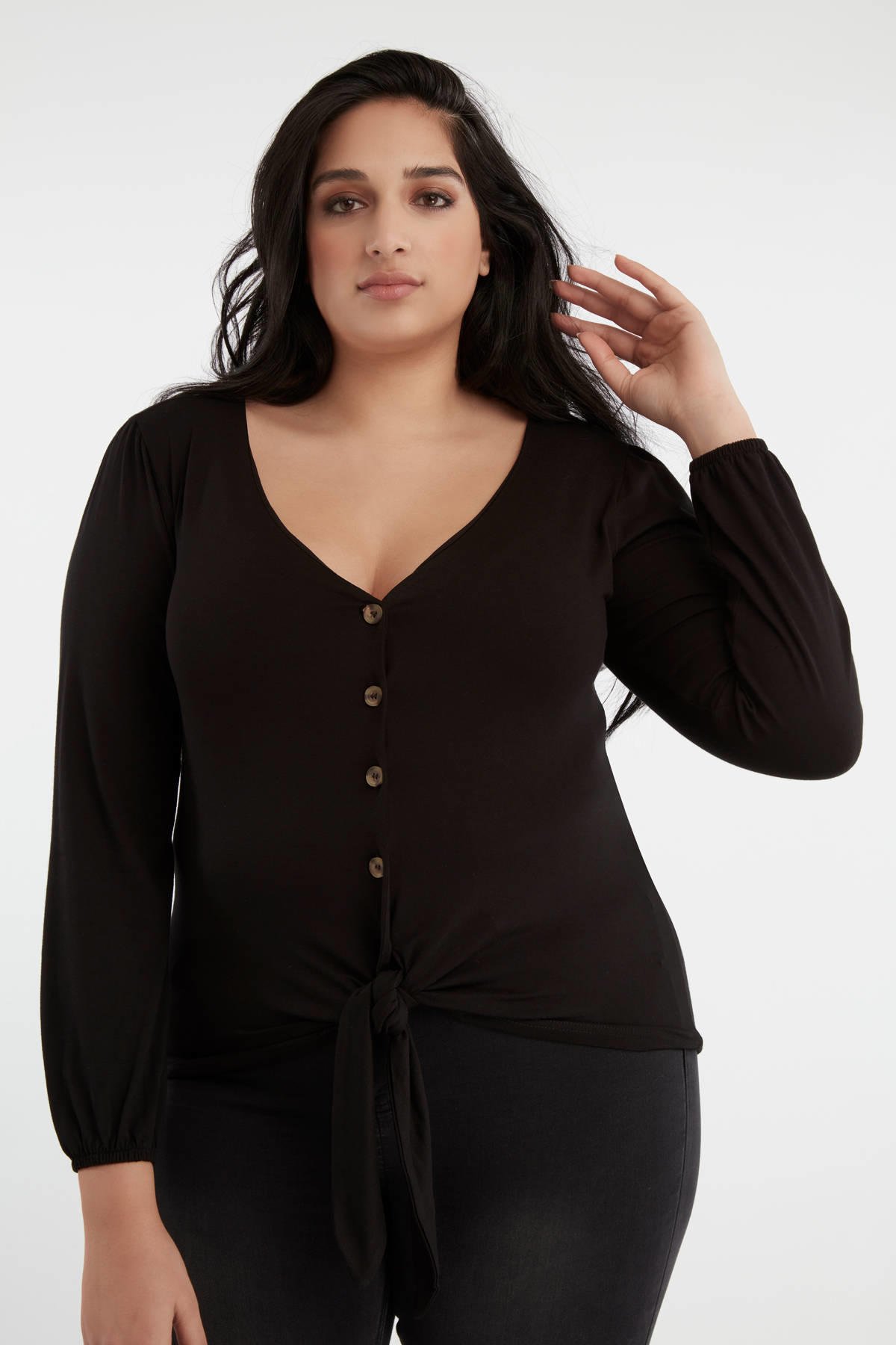 MS Mode top zwart | wehkamp