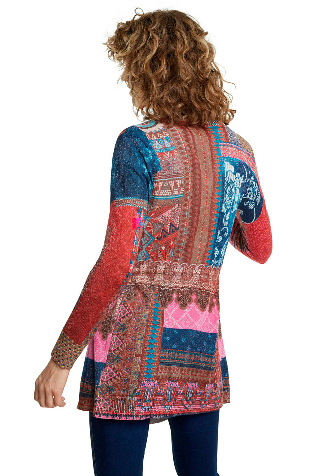 Desigual vest met all over print rood/multi | wehkamp