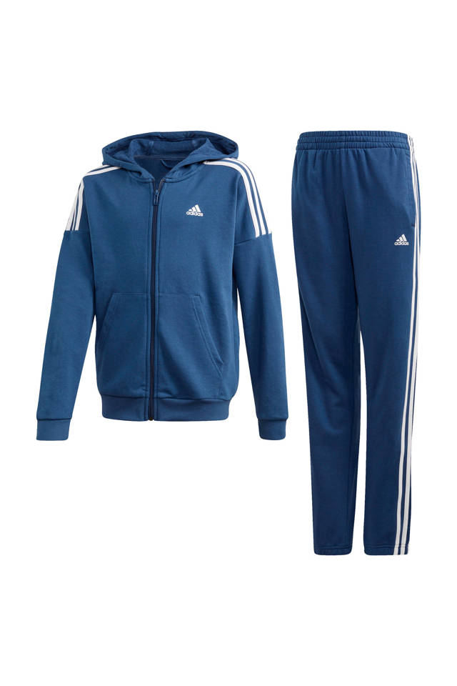 adidas Performance joggingpak blauw/wit | wehkamp