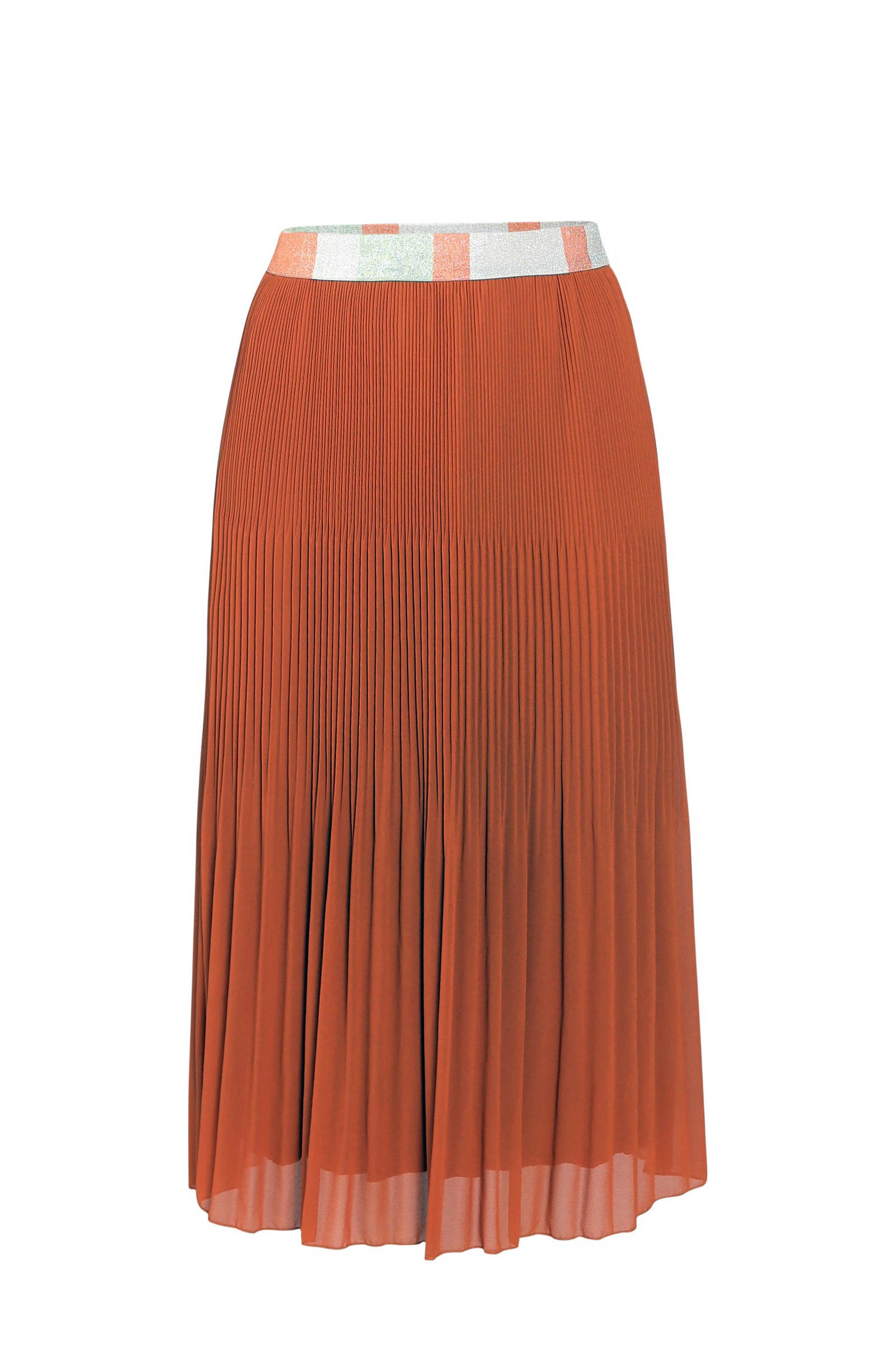 Paprika plissé rok oranje | wehkamp