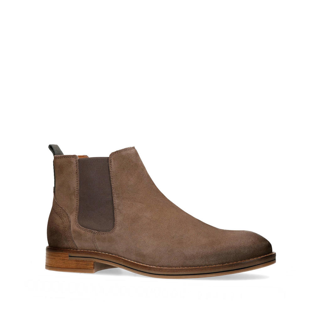 Sacha suède chelsea boots taupe | wehkamp