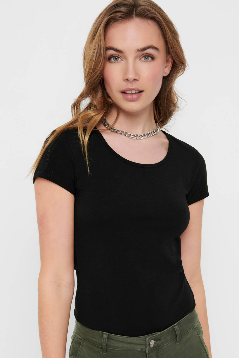 ONLY T-shirt ONLLIVE zwart | wehkamp