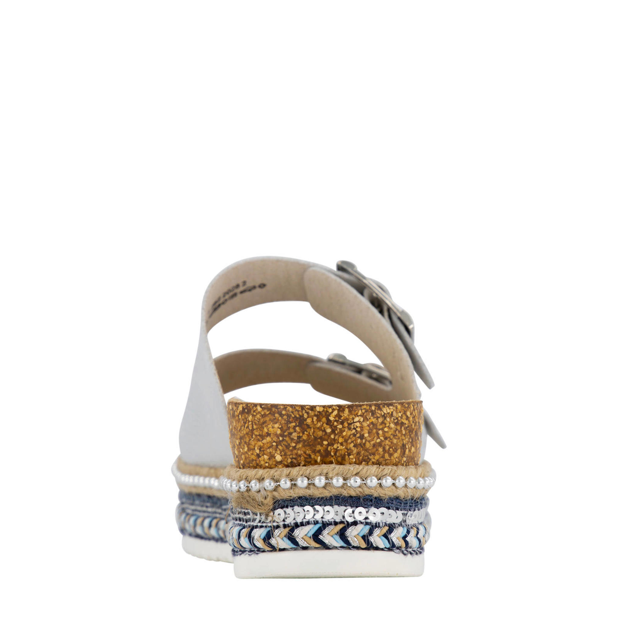 Graceland plateau slippers zilver | wehkamp
