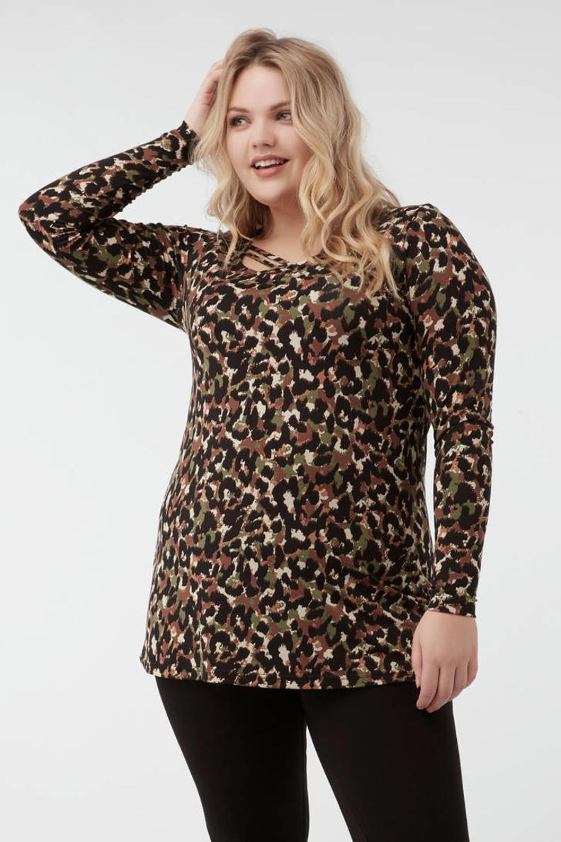 MS Mode top met panterprint multi | wehkamp
