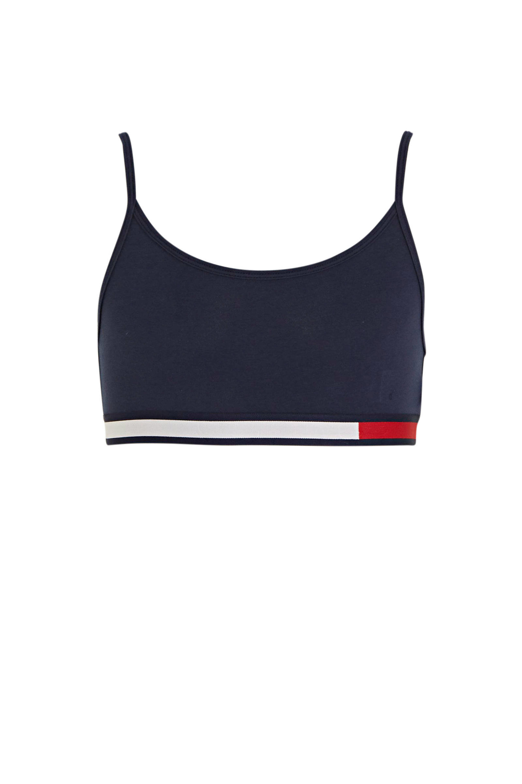 Tommy Hilfiger bh top - set van 2 donkerblauw/wit/rood | wehkamp