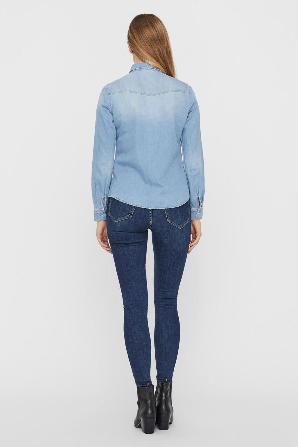 VERO MODA denim blouse VMMARIA light blue denim | wehkamp