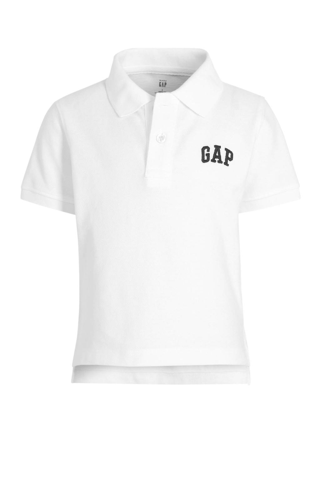 GAP polo met logo wit | wehkamp