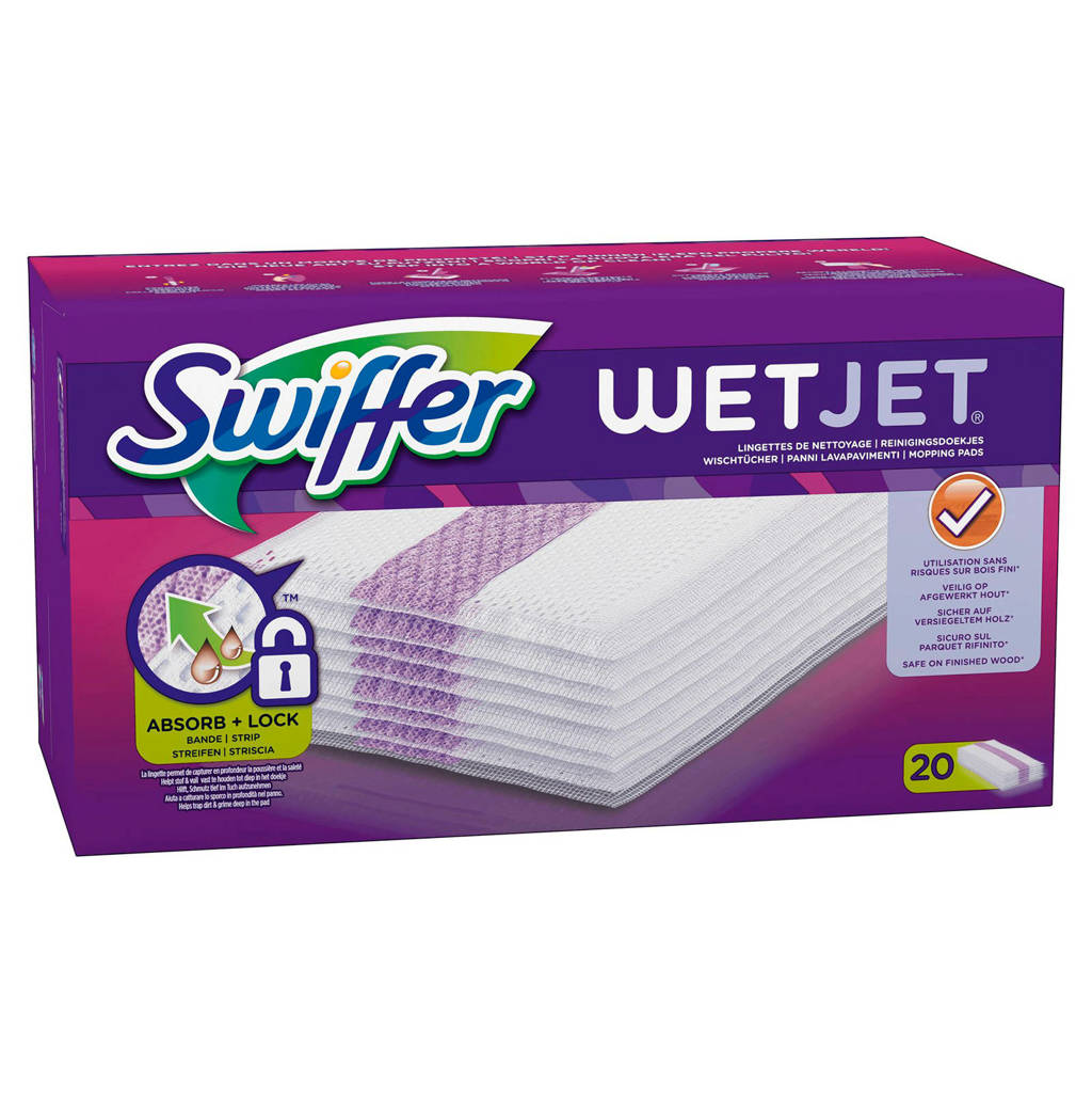 Swiffer WetJet Dweilsysteem Navulling Reinigingsdoekjes - 4x20 stuks | wehkamp