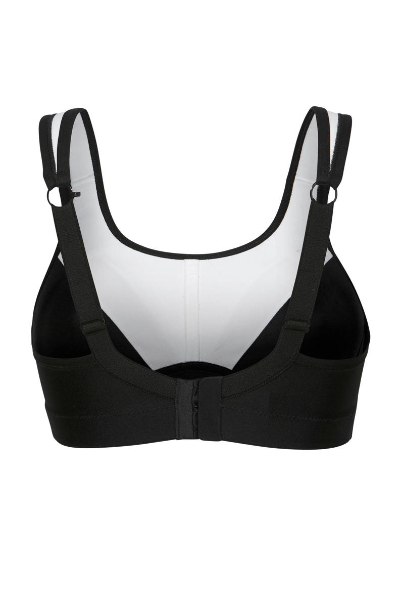 Swegmark level 4 sportbh Sporty zwart/wit/beige | wehkamp