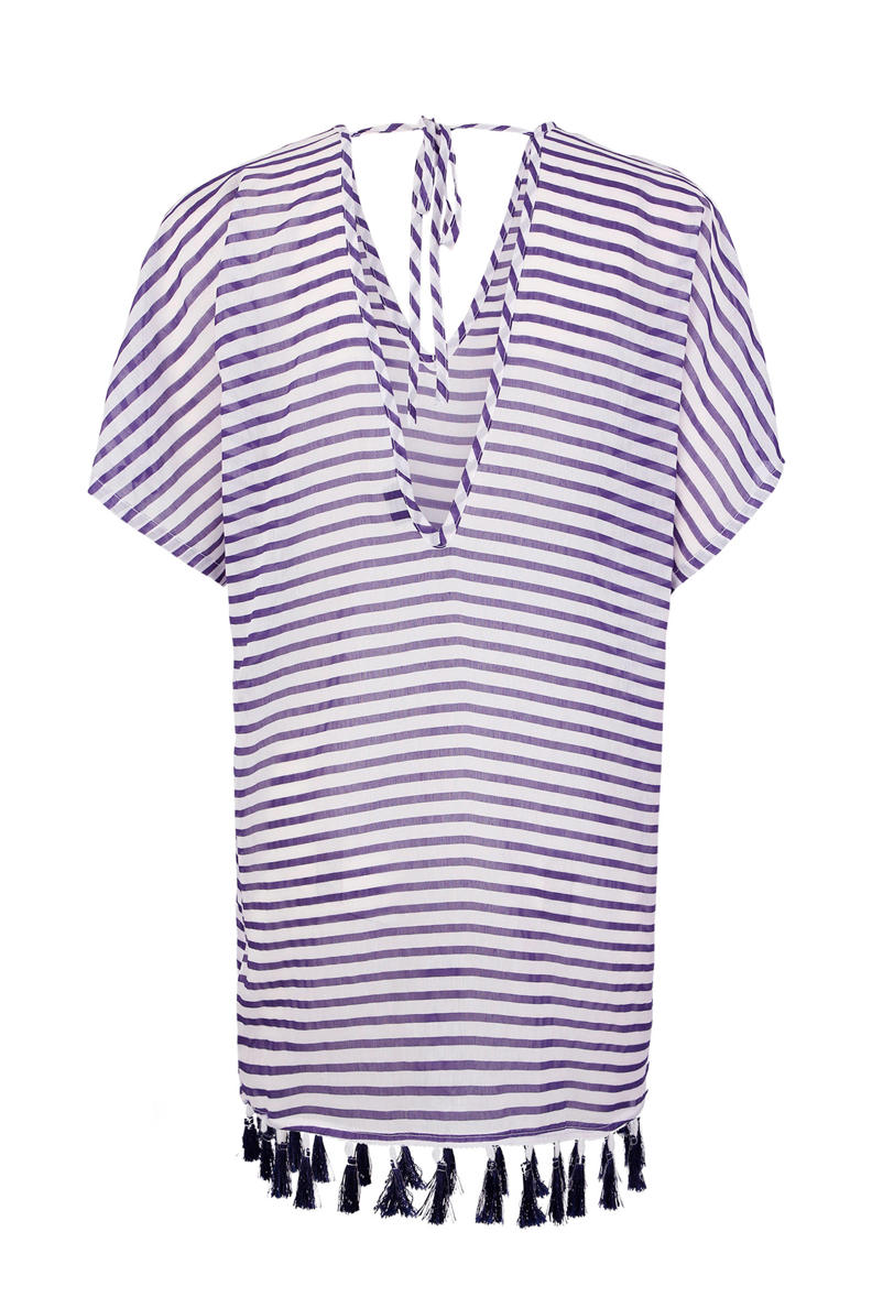 Venice Beach gestreepte strandtuniek blauw/wit | wehkamp