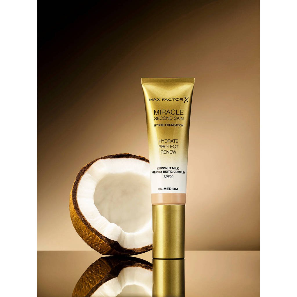 Max Factor Miracle Second Skin Foundation - 04 Light medium | wehkamp