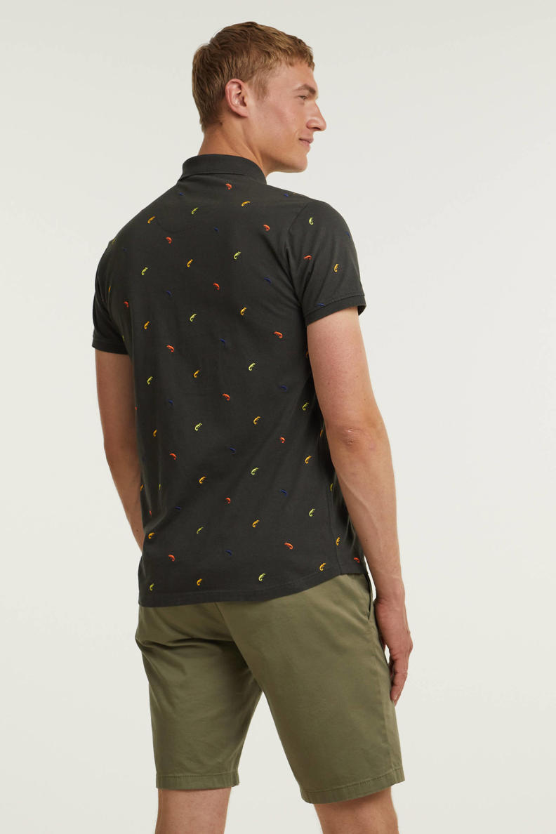 No Excess regular fit polo met all over print donkergroen | wehkamp