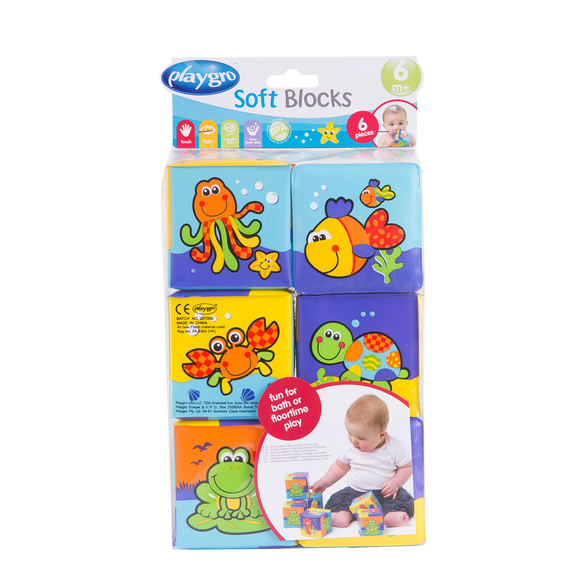 PLAYGRO Soft Cubes stapelblokken | wehkamp