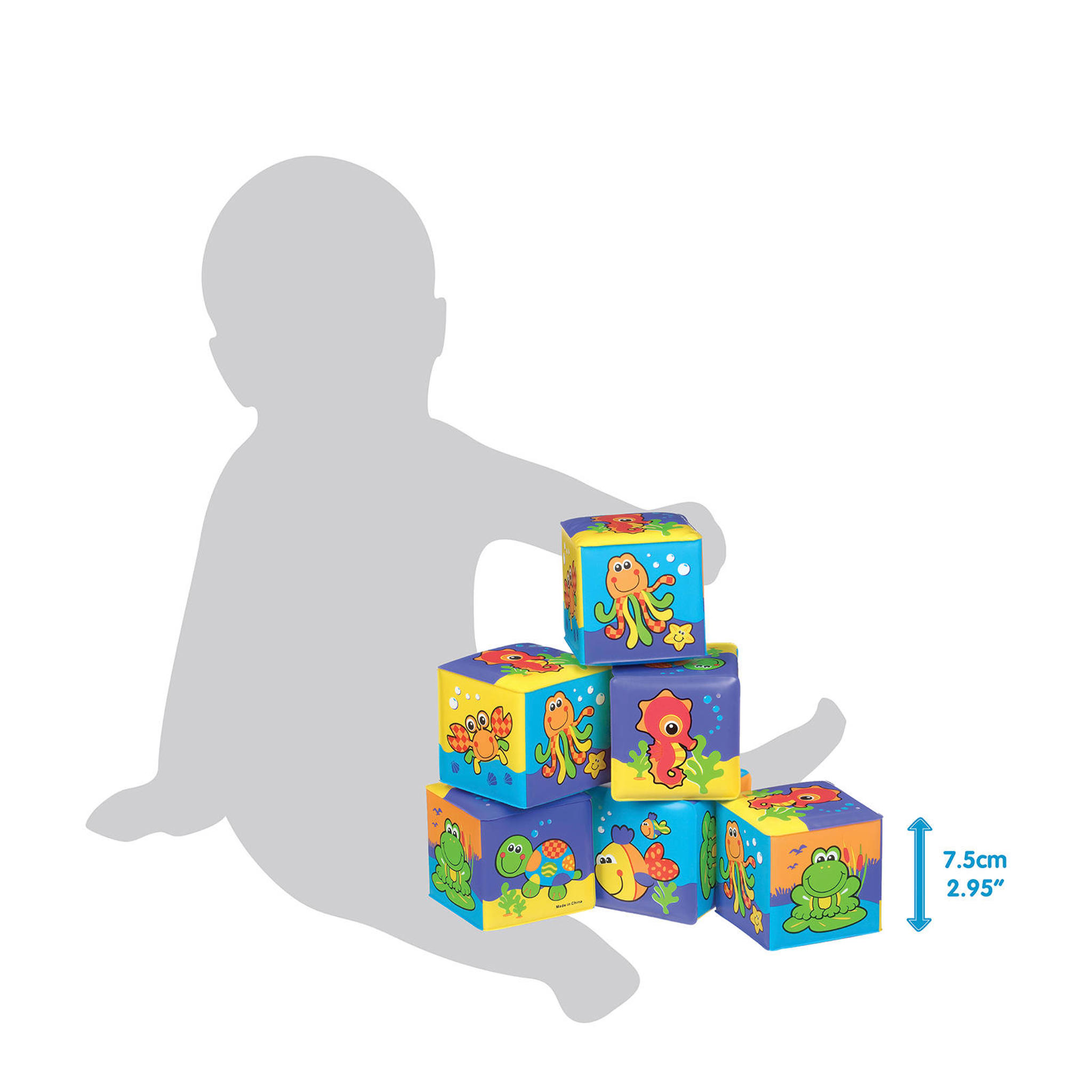 PLAYGRO Soft Cubes stapelblokken | wehkamp