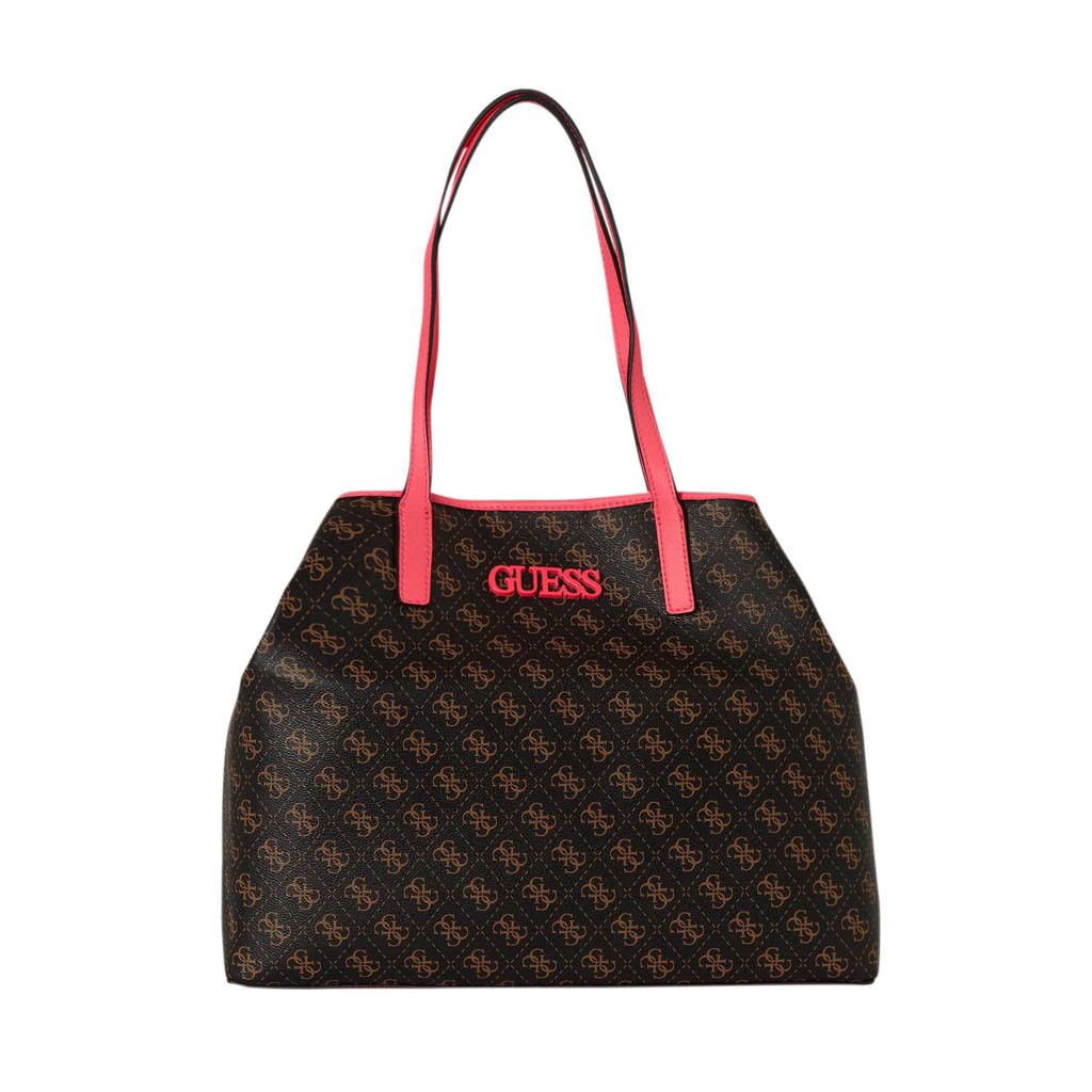 GUESS handtas Vikky bruin/panterprint | wehkamp