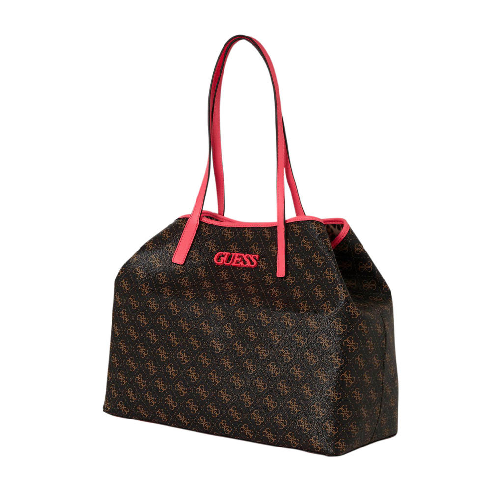 GUESS handtas Vikky bruin/panterprint | wehkamp