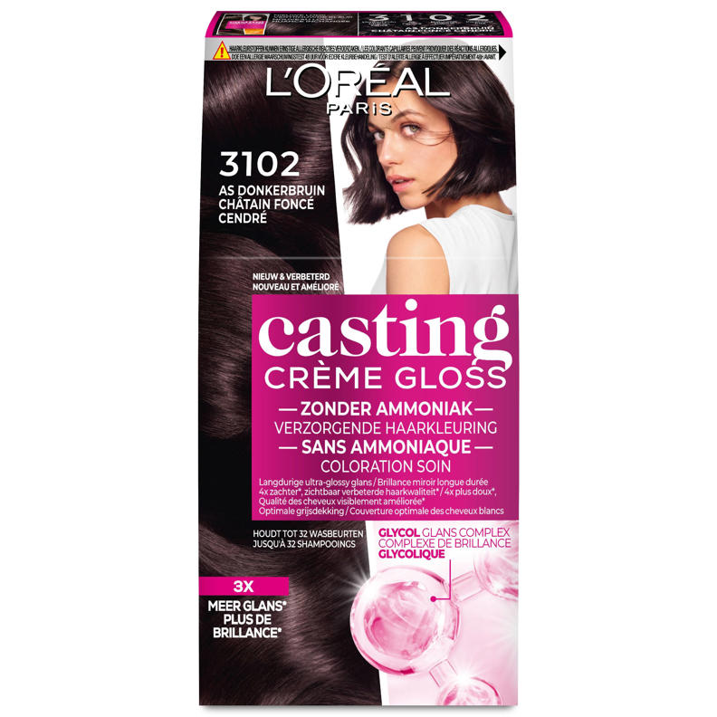 L'Oréal Paris Casting Crème Gloss haarkleuring - 3102 Cool Dark Brown ...