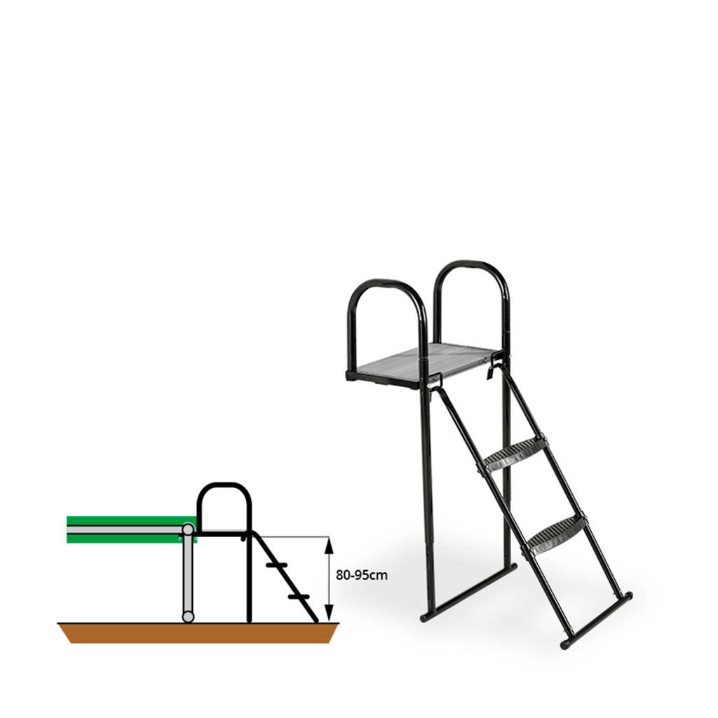 EXIT trampoline platform met ladder voor framehoogte van 80-95cm | wehkamp