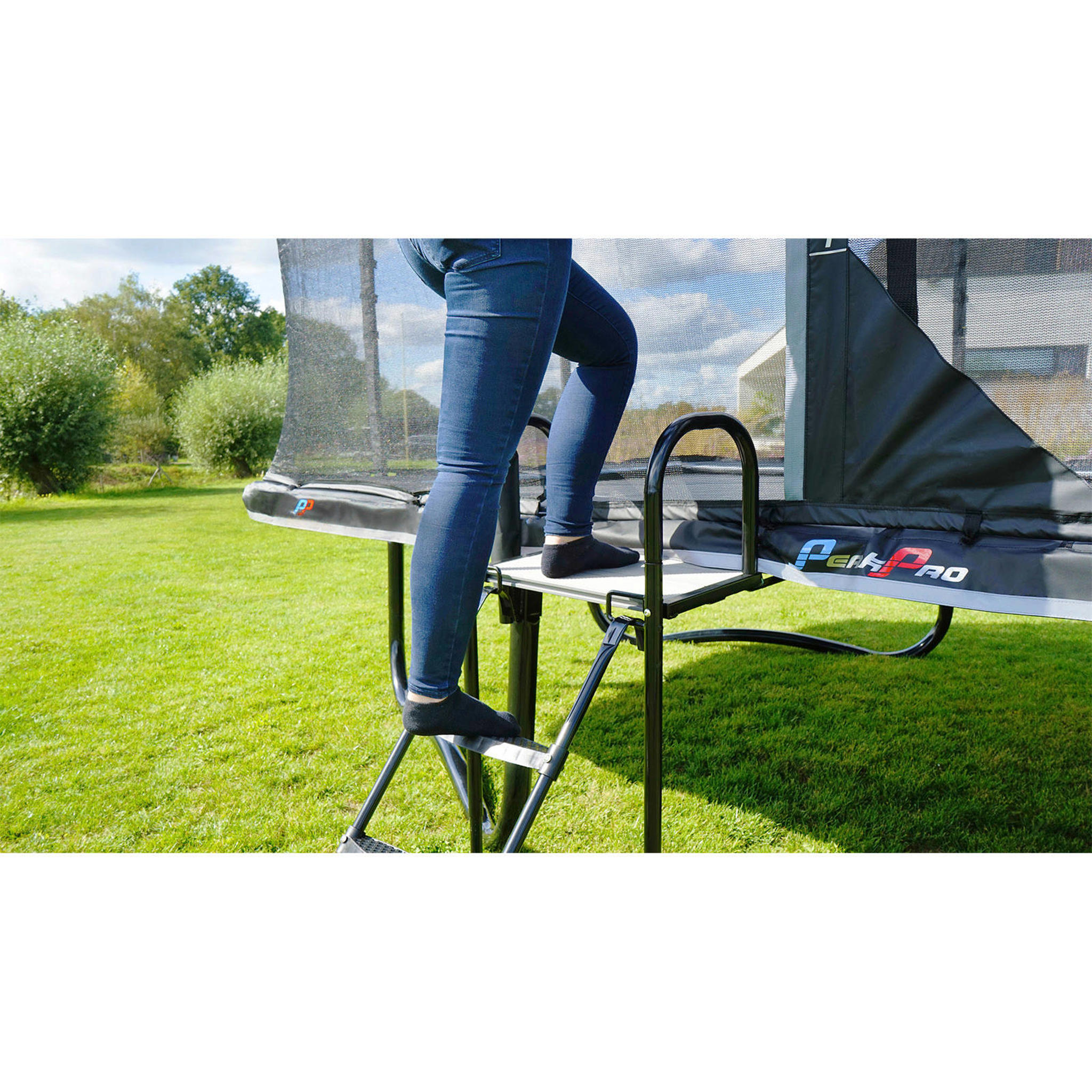 EXIT trampoline platform met ladder voor framehoogte van 95-110cm | wehkamp
