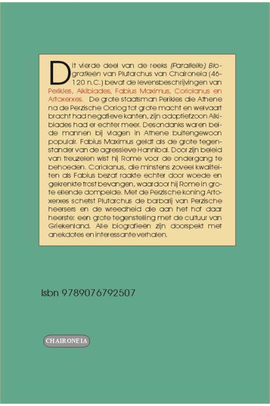 Plutarchus Biografieen V Perikles, Fabius Maximus Cunctator, Alkibiades ...