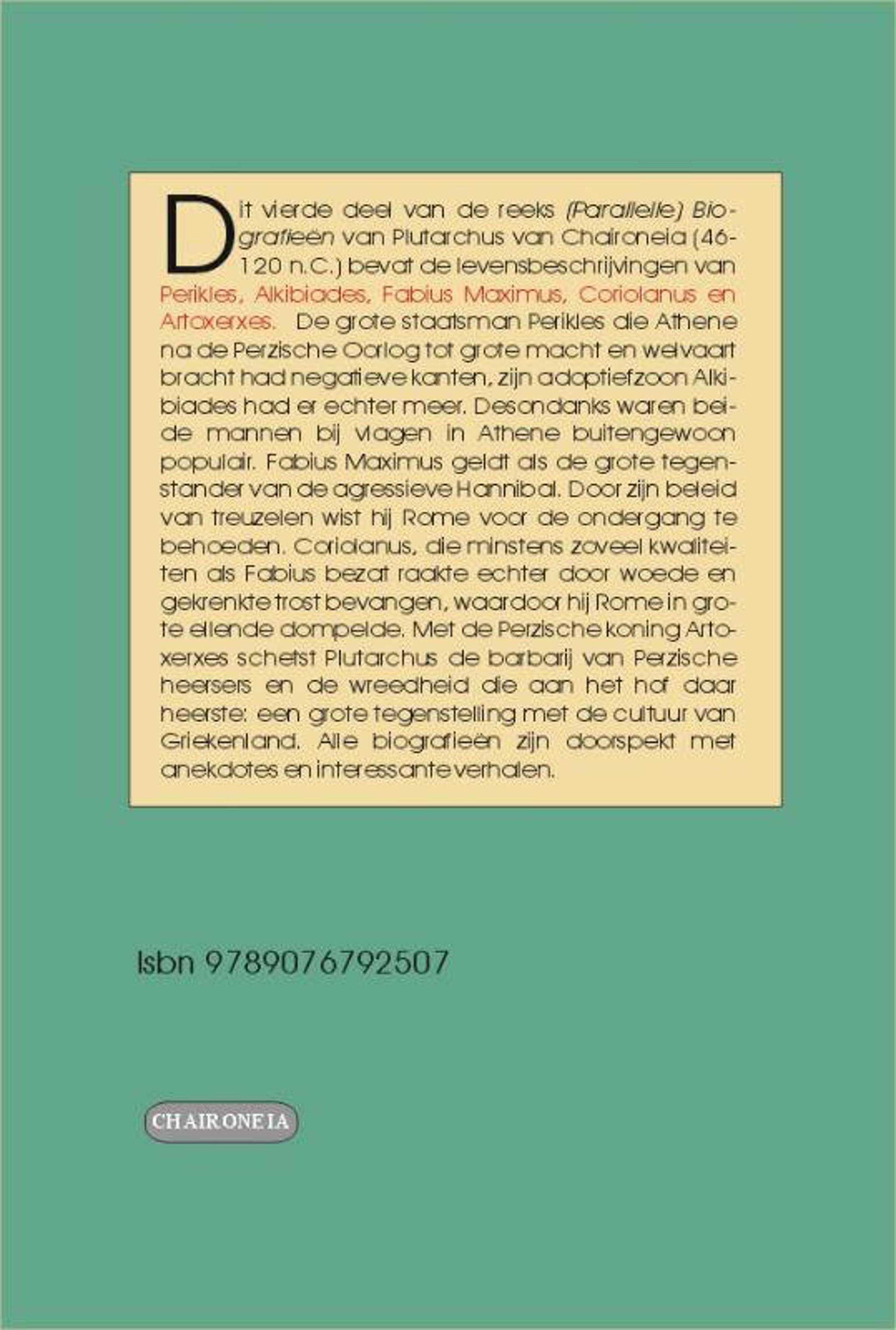 Plutarchus Biografieen V Perikles, Fabius Maximus Cunctator, Alkibiades ...