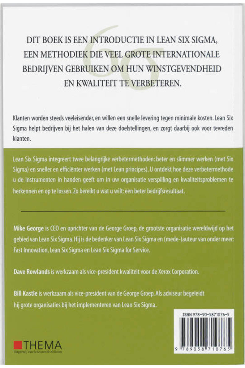 Mike George, Dave Rowlands en Bill Kastle Wat is Lean Six Sigma? | wehkamp