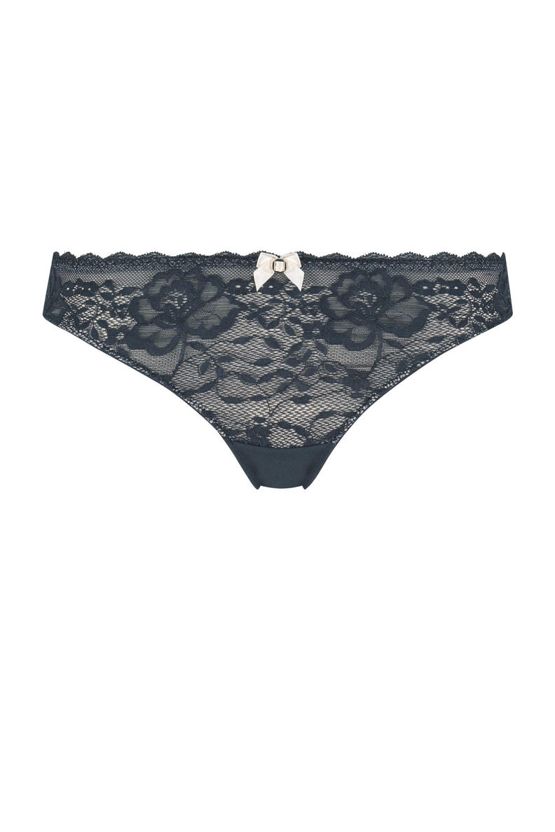 Hunkemöller string Theresa met kant donkerblauw | wehkamp