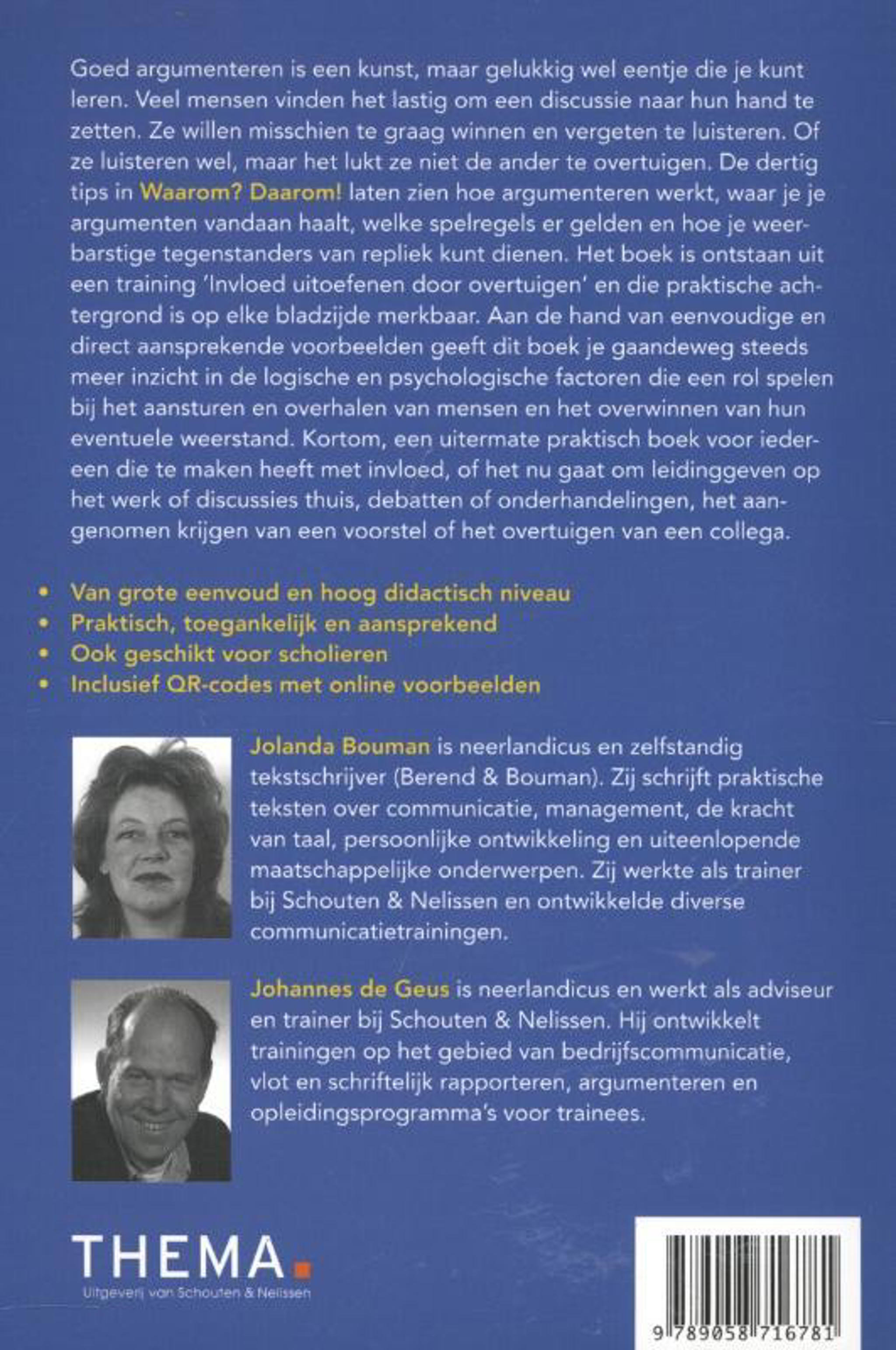 Johannes de Geus en Jolanda Bouman Waarom daarom | wehkamp