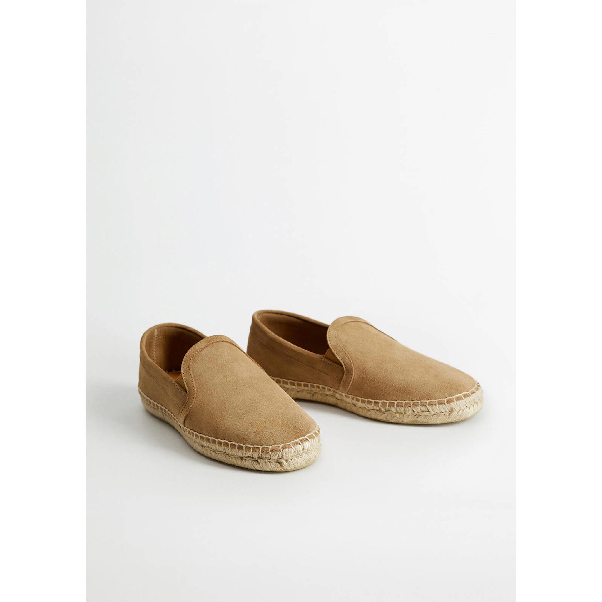Mango Man suède espadrilles beige | wehkamp