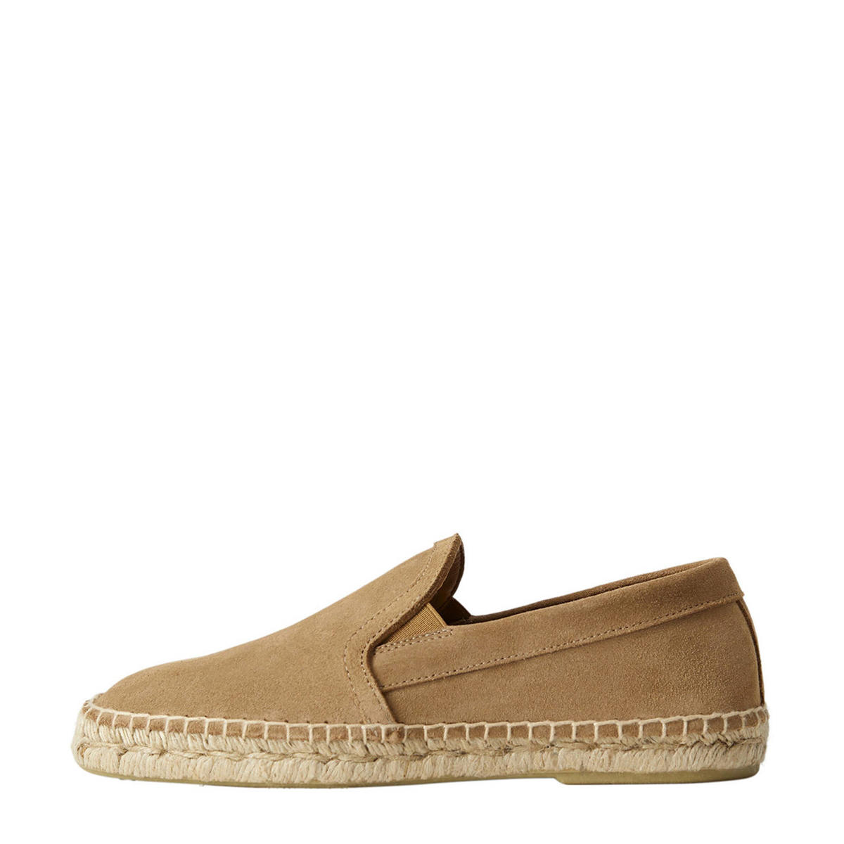 Mango Man suède espadrilles beige | wehkamp