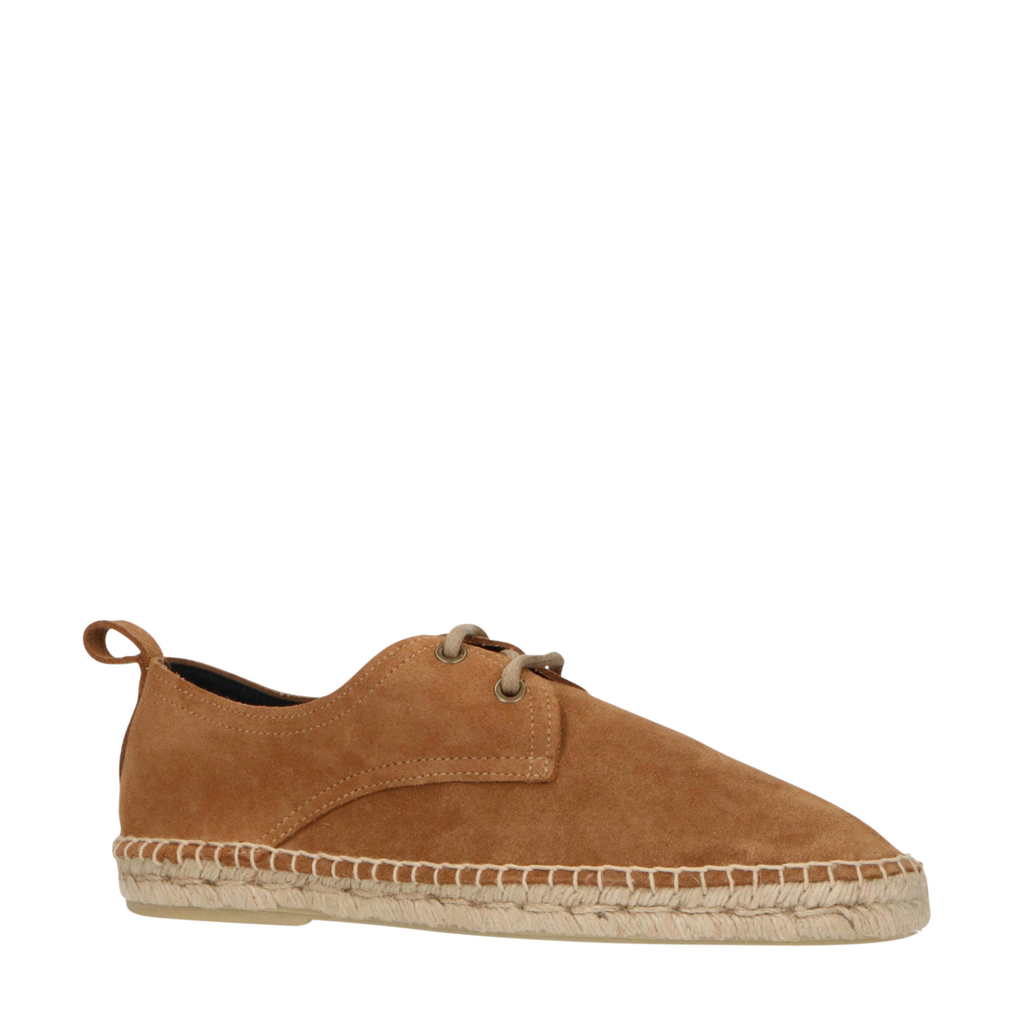 Mango Man suède espadrilles cognac | wehkamp