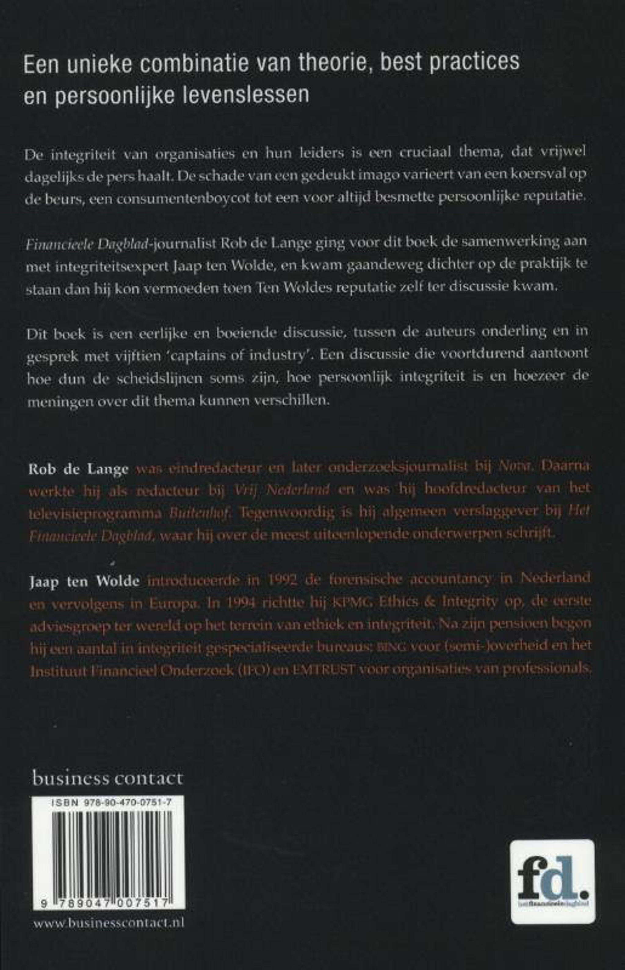 Rob de Lange en Jaap ten Wolde Ik ben integer, jij bent integer | wehkamp