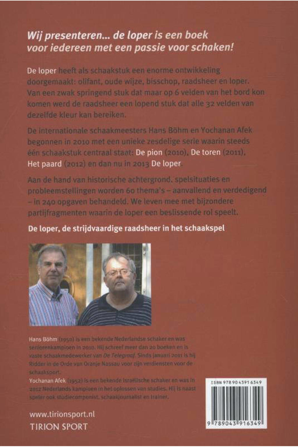Hans Bohm en Yochanan Afek Wij presenteren: De loper | wehkamp