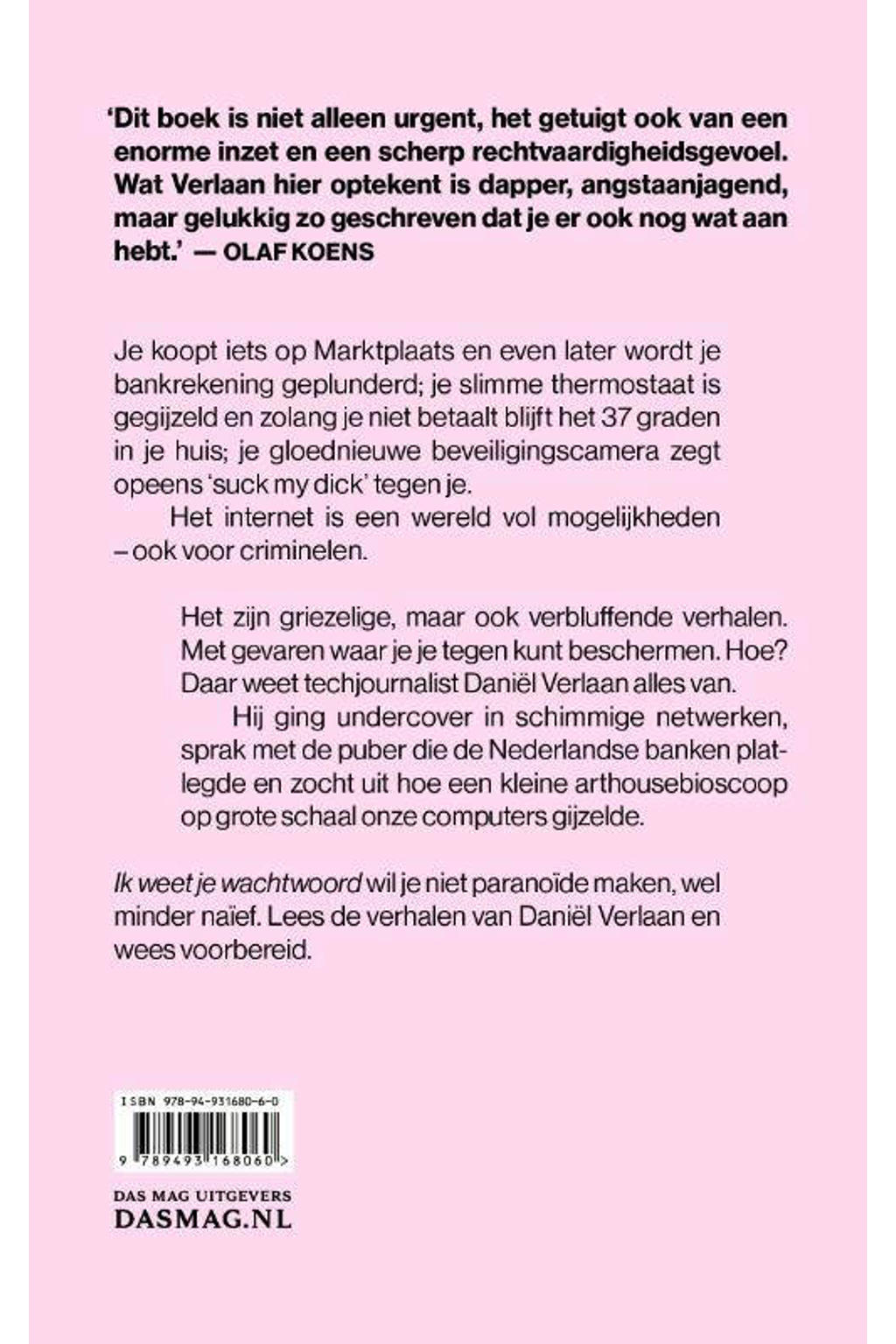 Daniël Verlaan Ik weet je wachtwoord | wehkamp