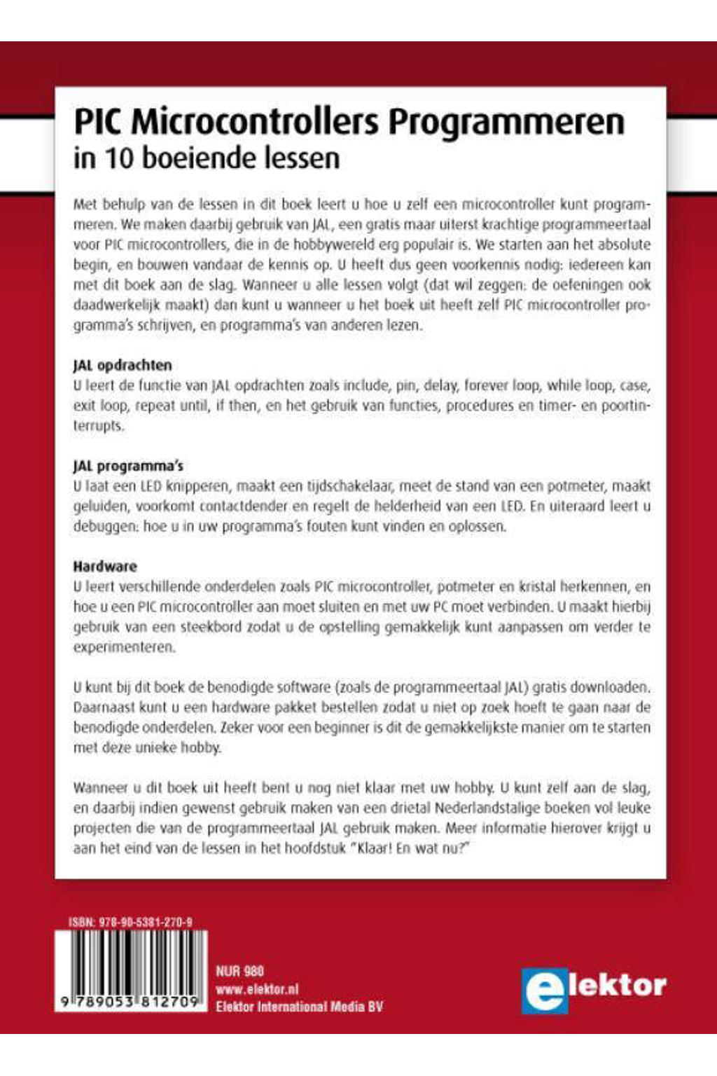 Bert van Dam PIC Microcontroller Programmeren | wehkamp