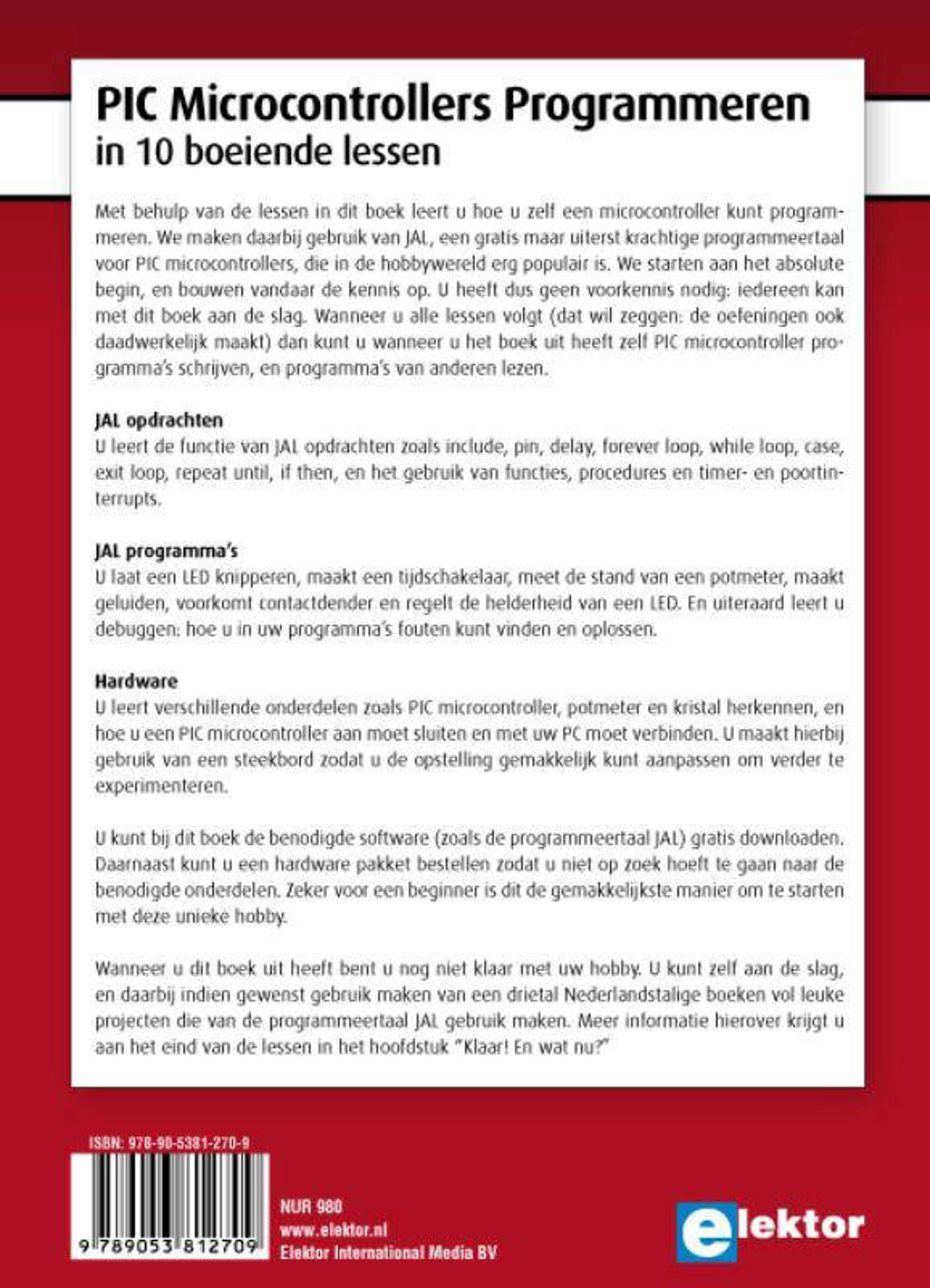 Bert van Dam PIC Microcontroller Programmeren | wehkamp