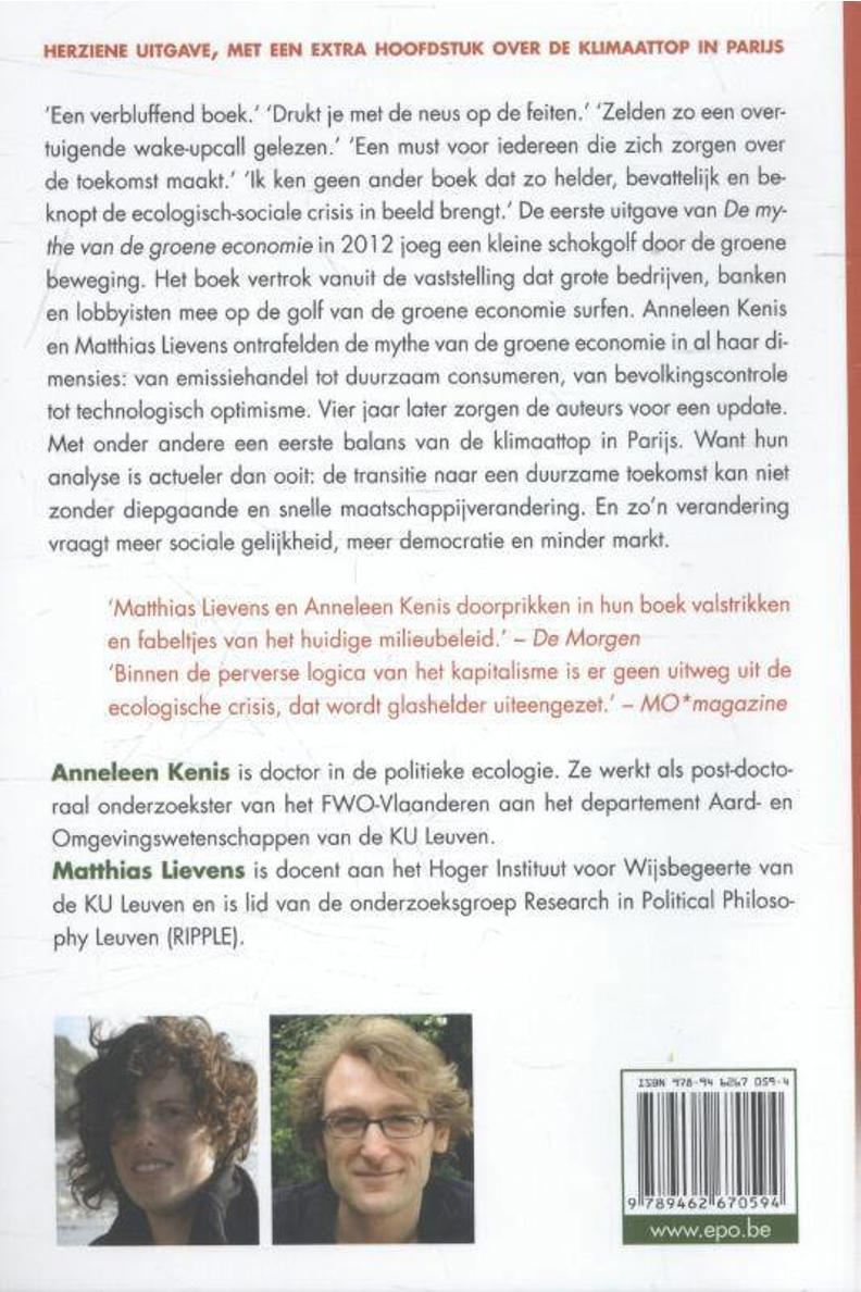 Anneleen Kenis en Matthias Lievens De mythe van de groene economie ...