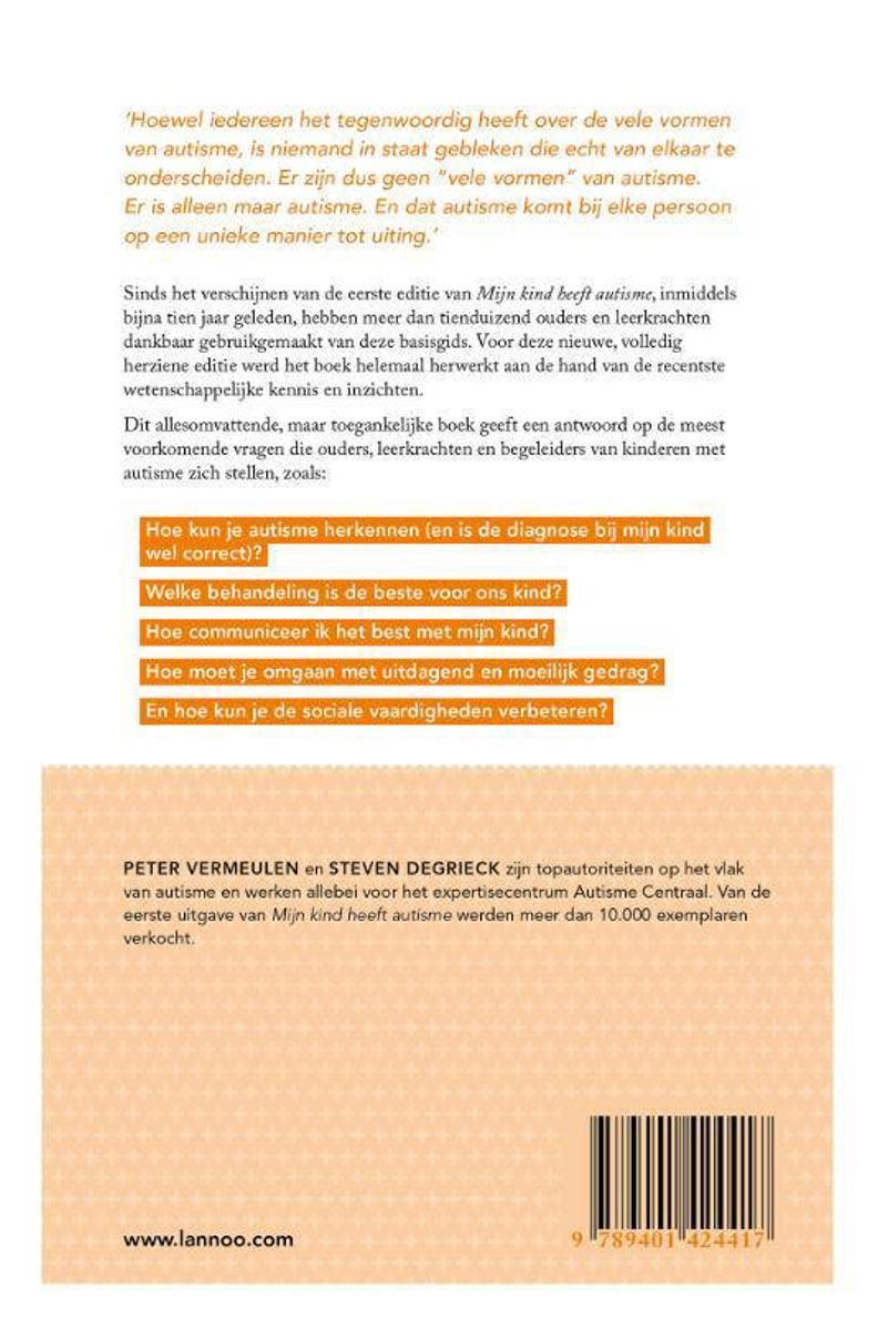 Peter Vermeulen en Steven Degrieck Mijn kind heeft autisme | wehkamp