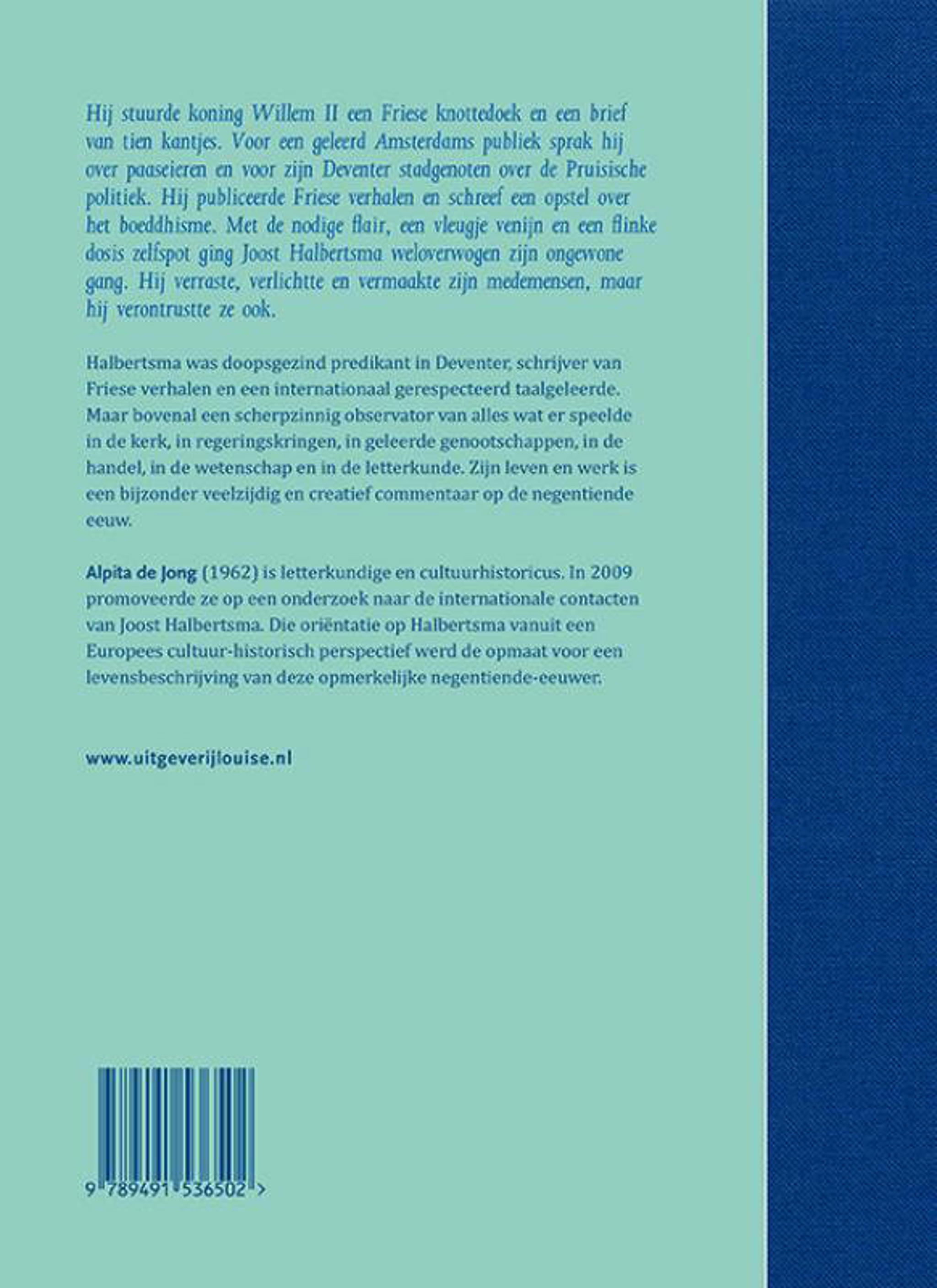 Alpita de Jong Joost Halbertsma 1789-1869 een biografie | wehkamp