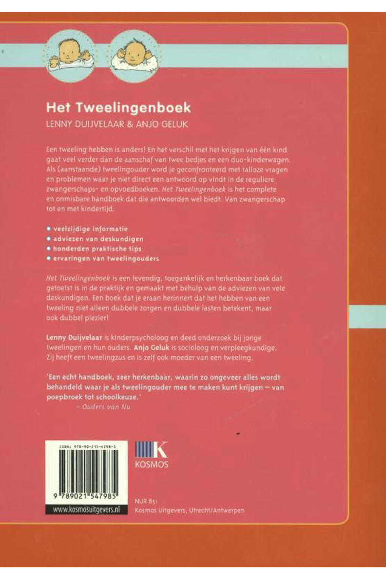 Lenny Duijvelaar en Anjo Geluk Het tweelingenboek | wehkamp