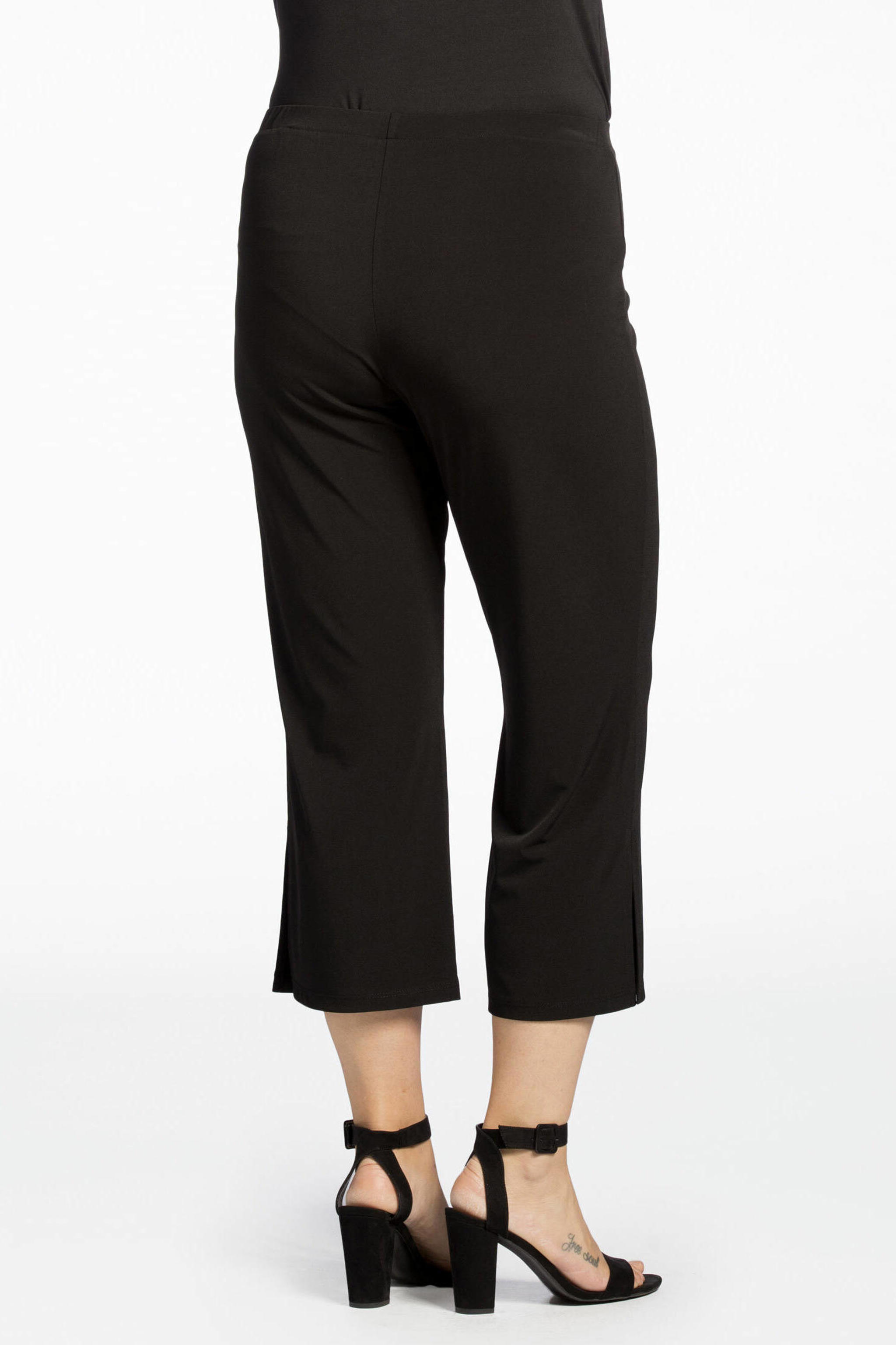 YOEK cropped flared broek zwart | wehkamp