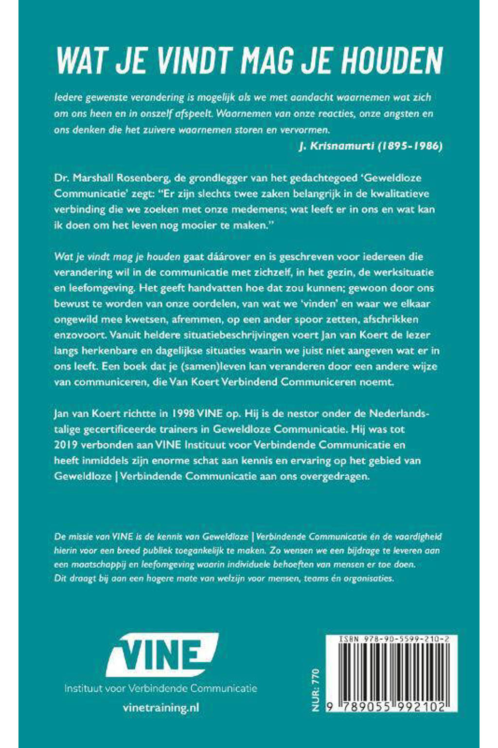 Jan van Koert Wat je vindt mag je houden | wehkamp