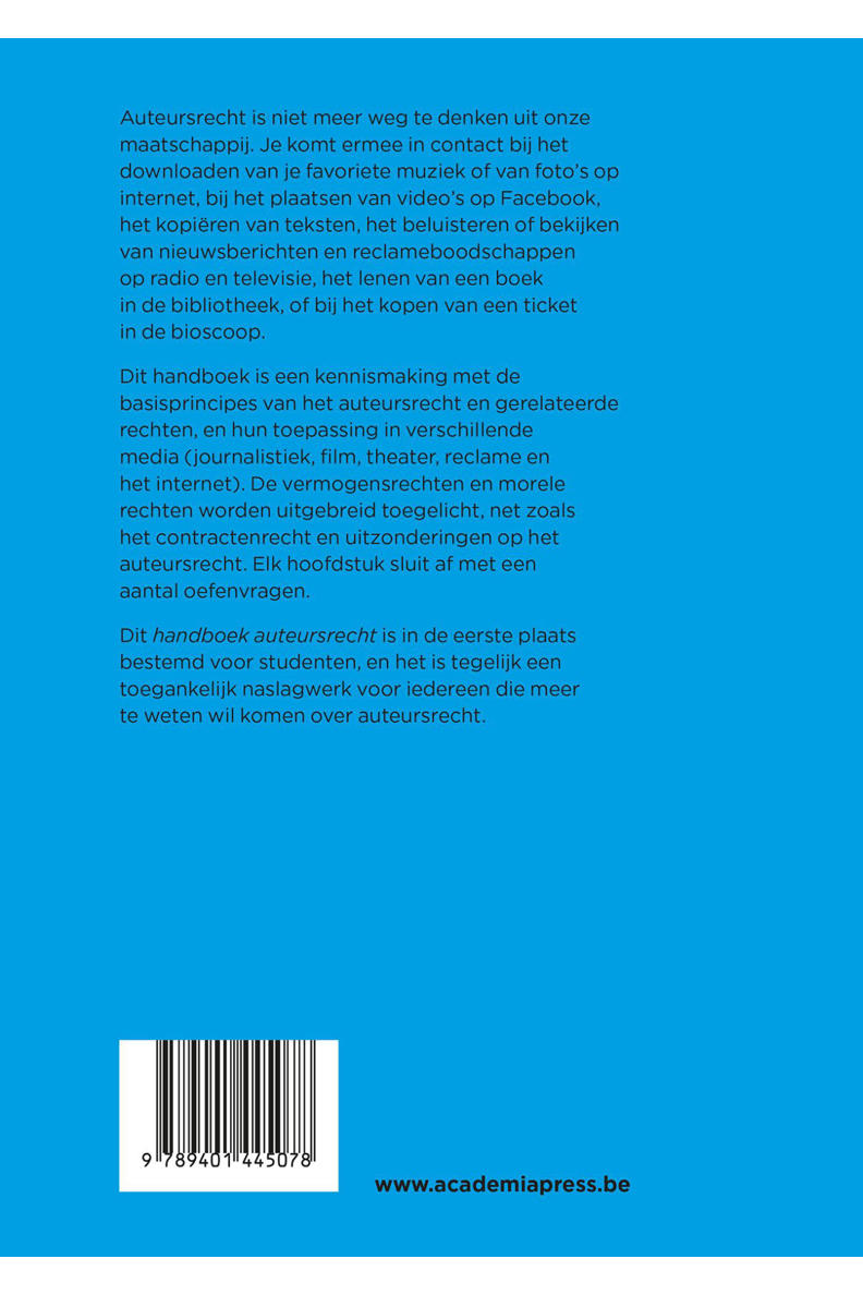 Katrien Van der Perre, Eva Lievens en Dirk Voorhoof Handboek auteursrecht | wehkamp